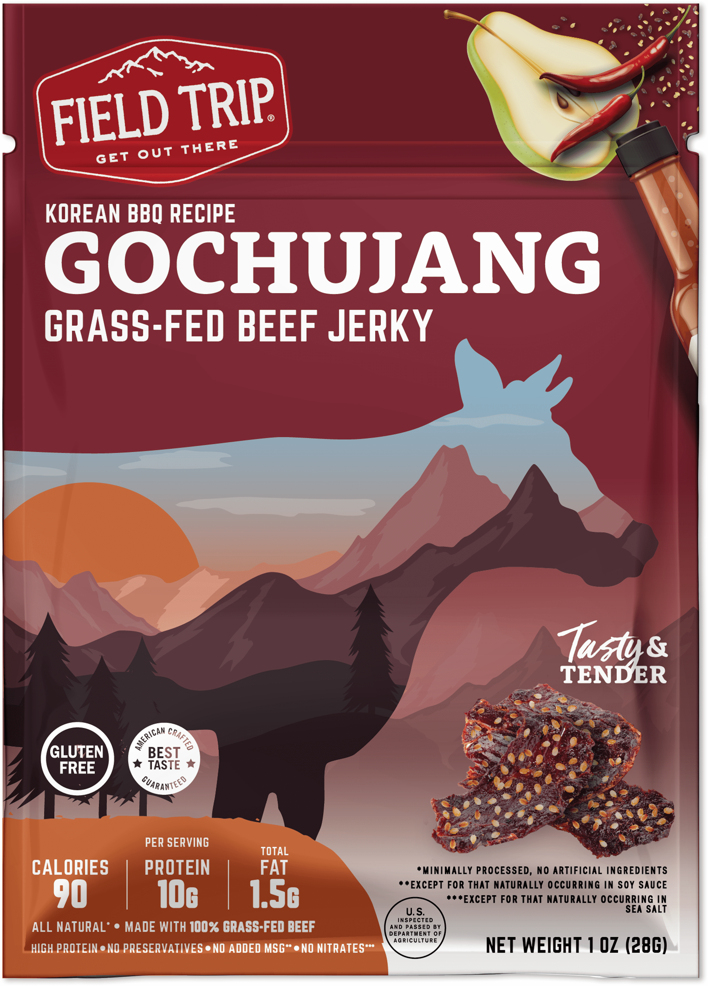 Field Trip Beef Jerky Gochujang Korea Style BBQ 1 oz 12 Pk - Walmart.com
