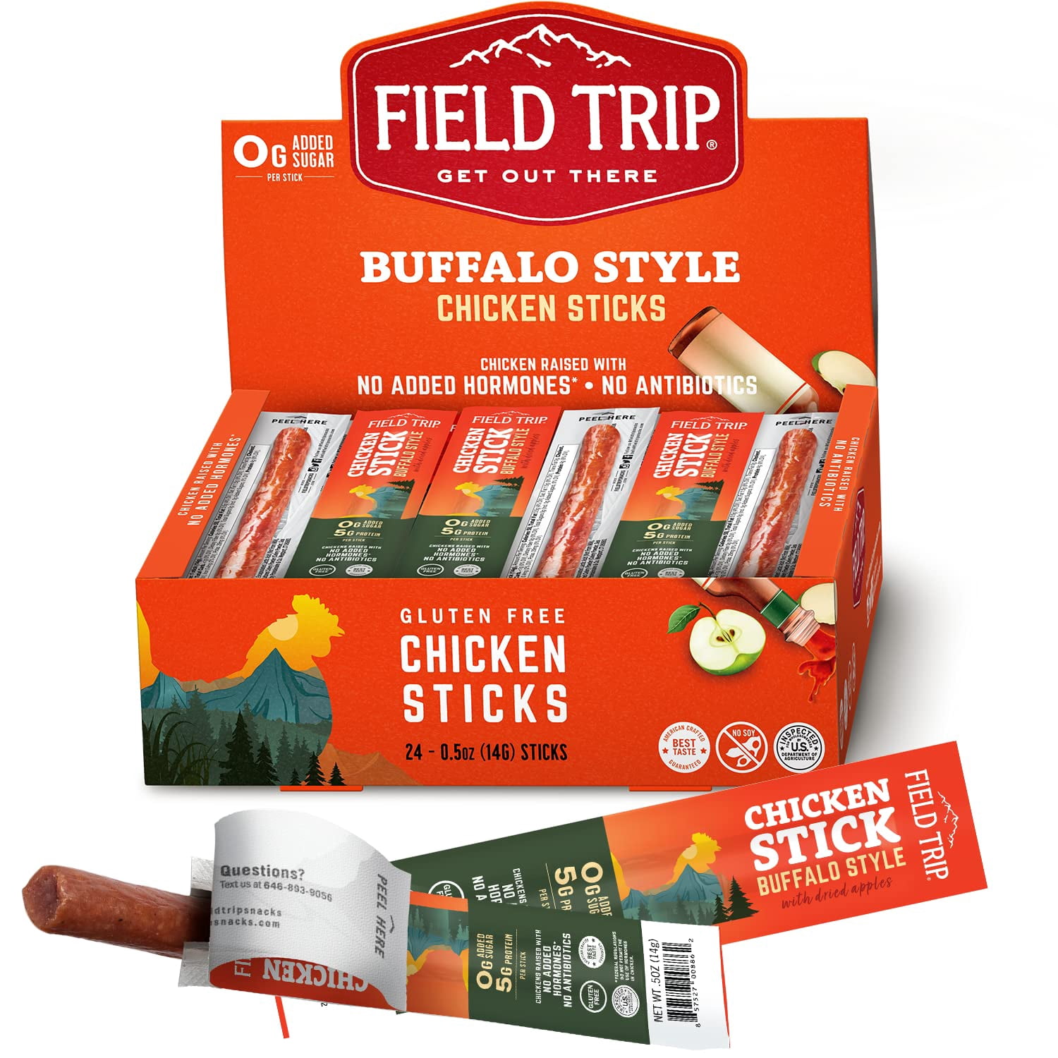 Field Trip Chicken Jerky CI30 Sticks, Zero Sugar, Gluten Free Healthy ...