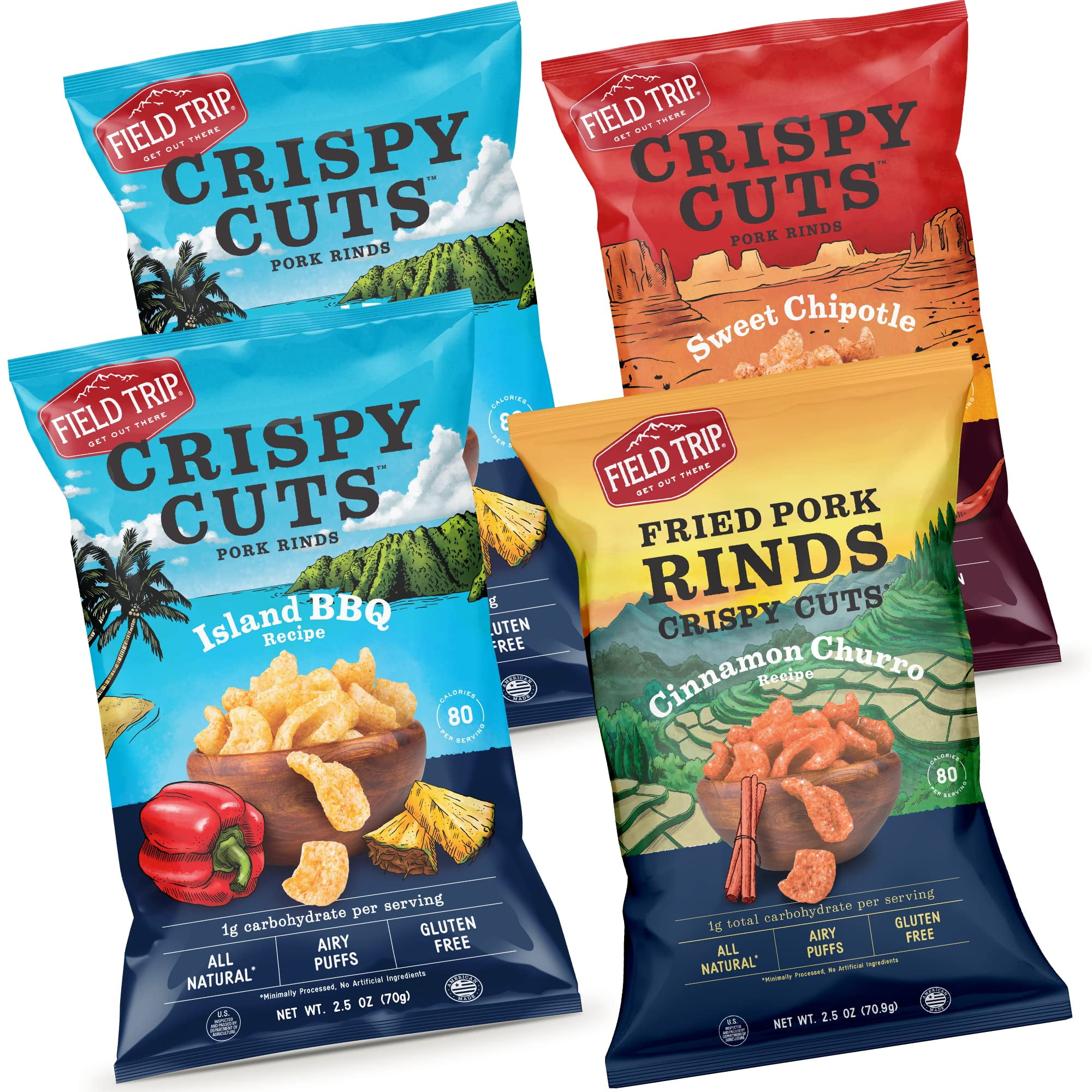 Field Trip Gluten Free DPF11 Pork Rinds, Paleo and Keto Friendly Airy ...