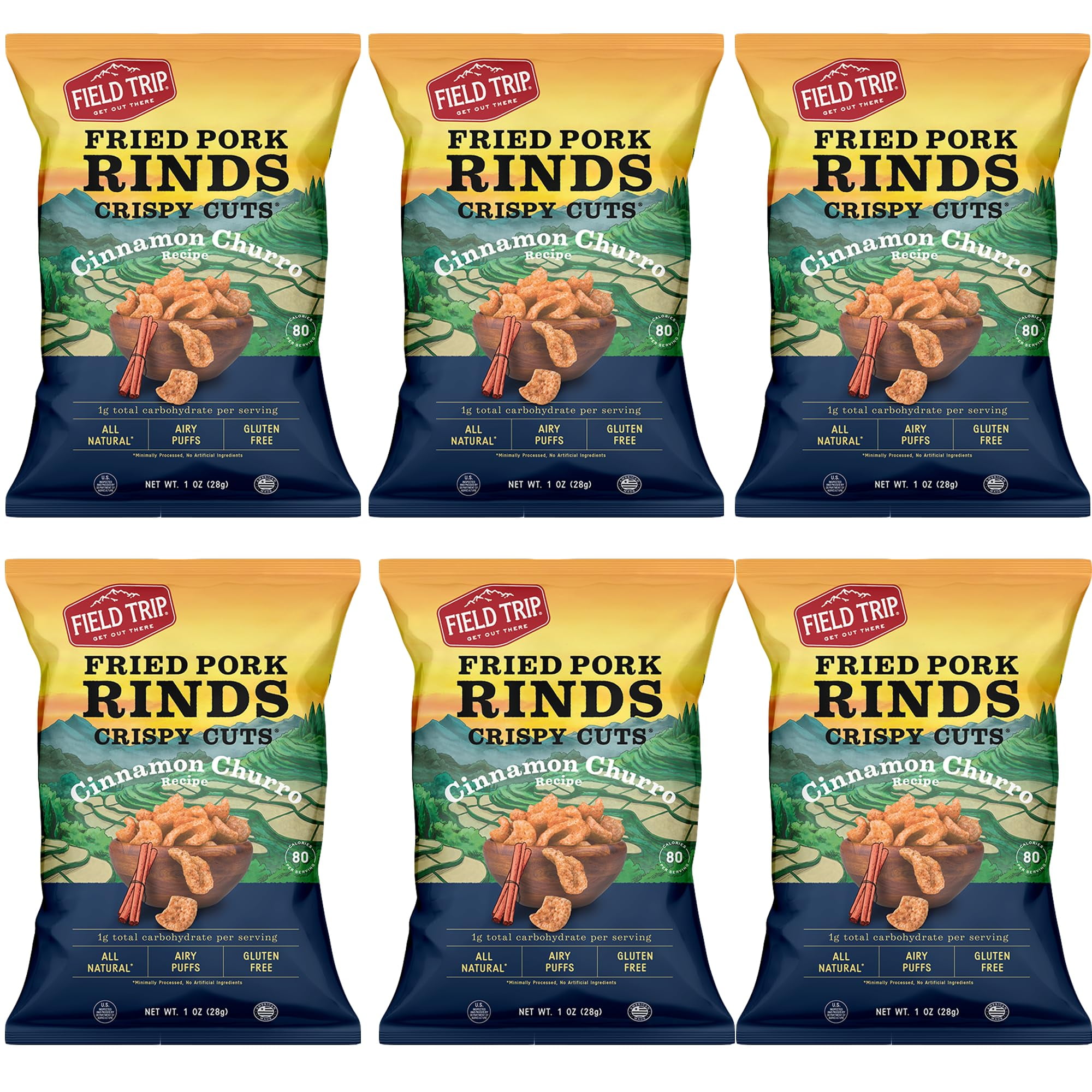 Field Trip Gluten Free Pork HYZ01 Rinds, Paleo and Keto Friendly Airy ...