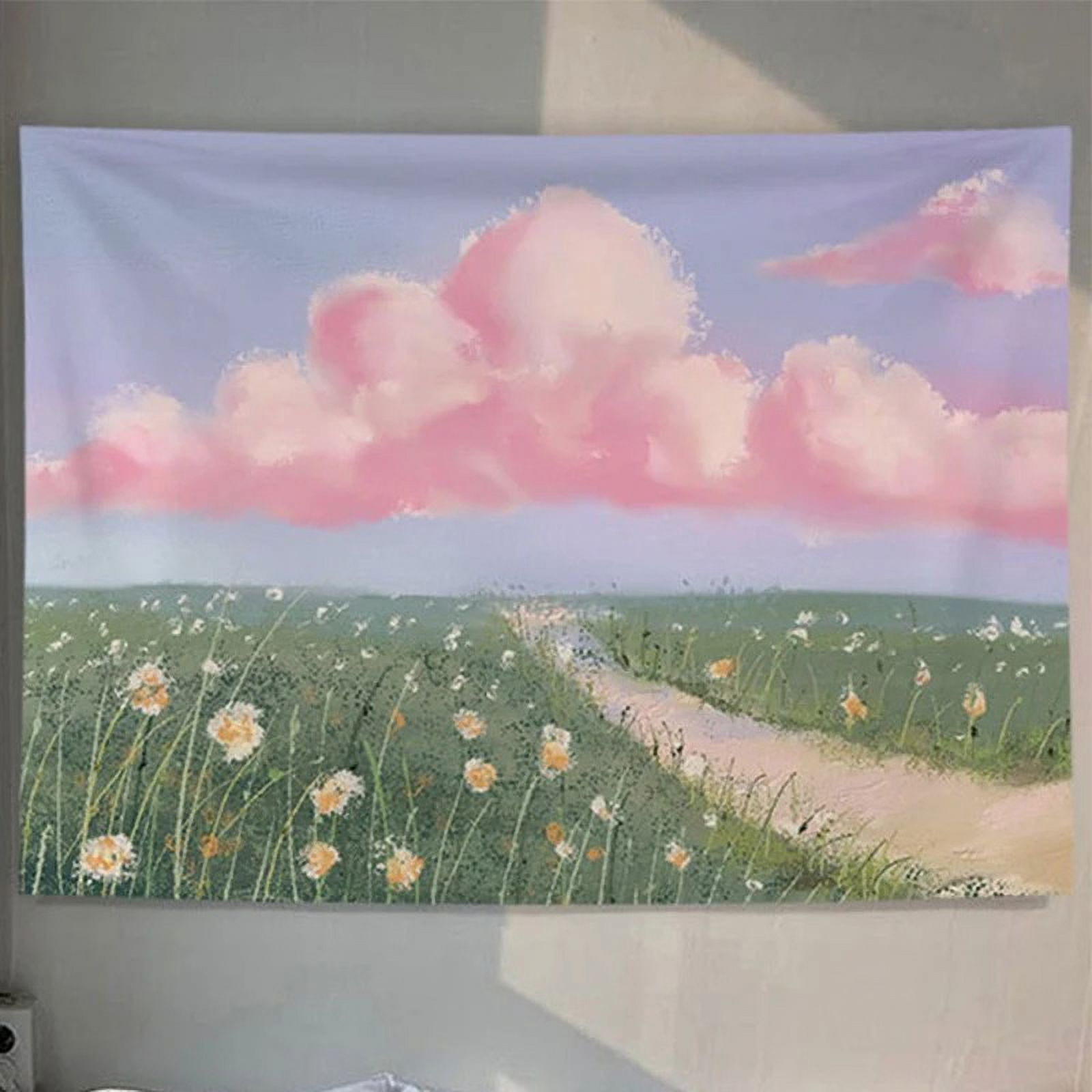 Field and lakeside scenery pattern tapestry home decoration house ...