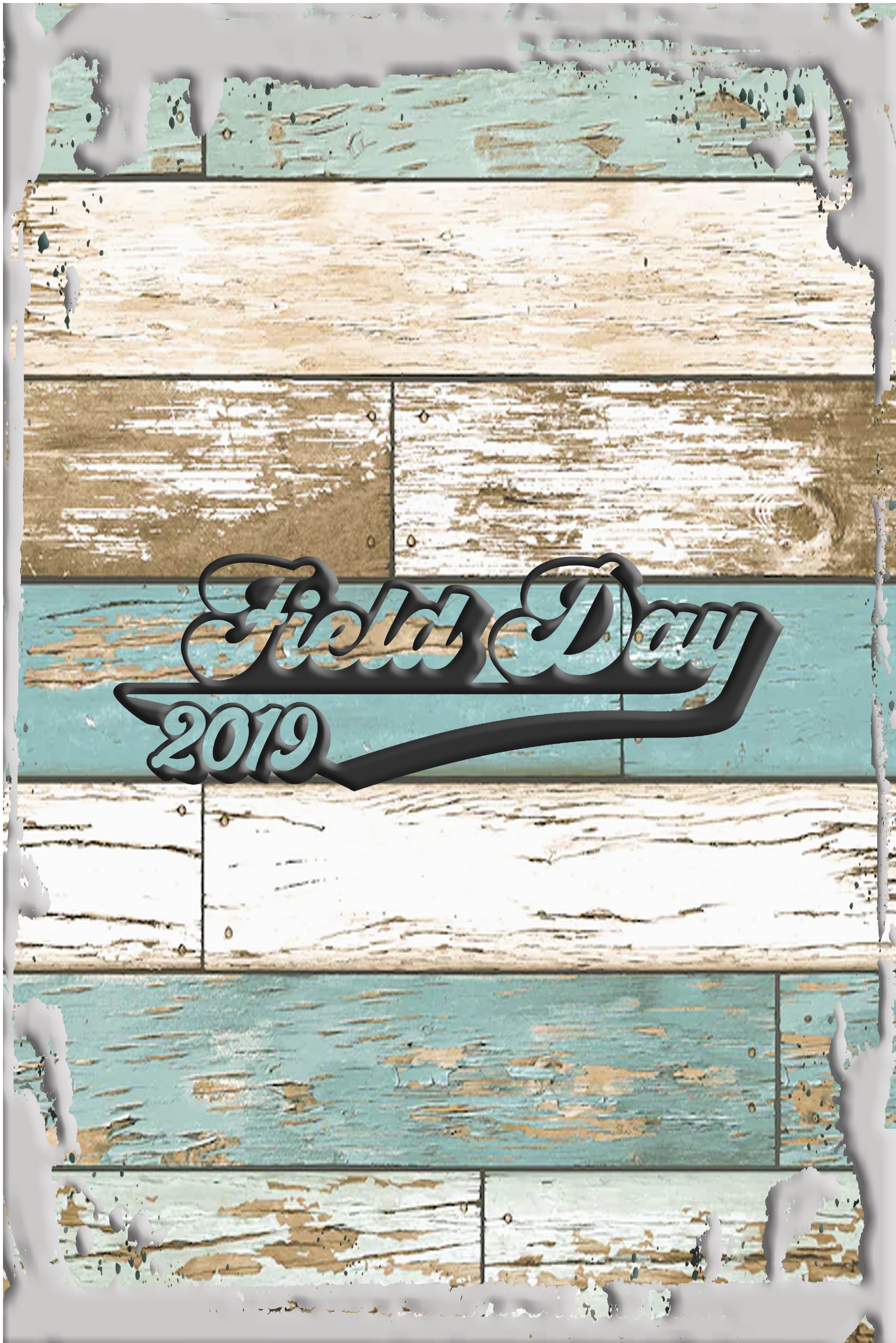 Field day 2019 underlined overlay event fun kids play school White Wall ...