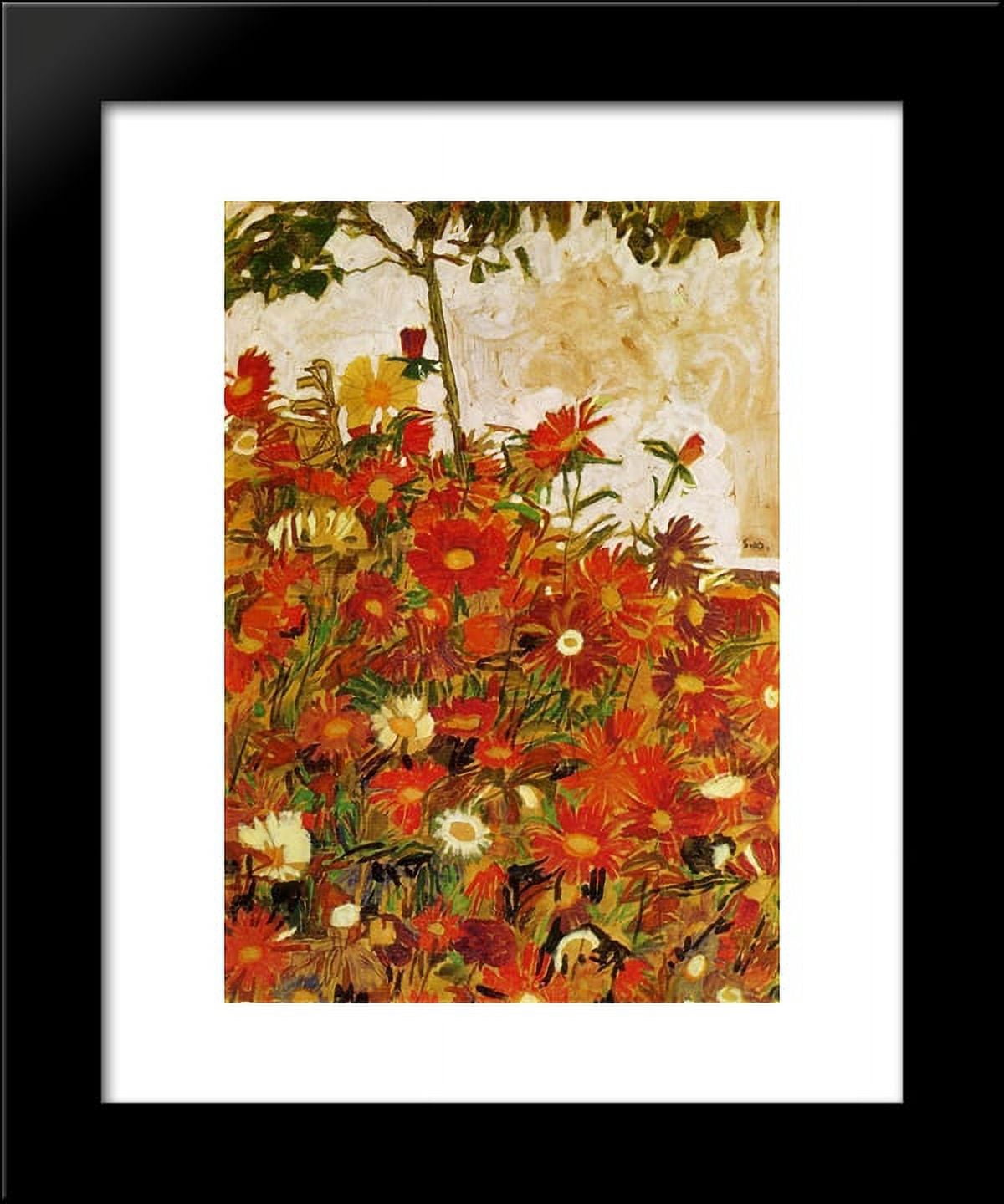 Field of Flowers 20x24 Framed Art Print by Egon Schiele - Walmart.com