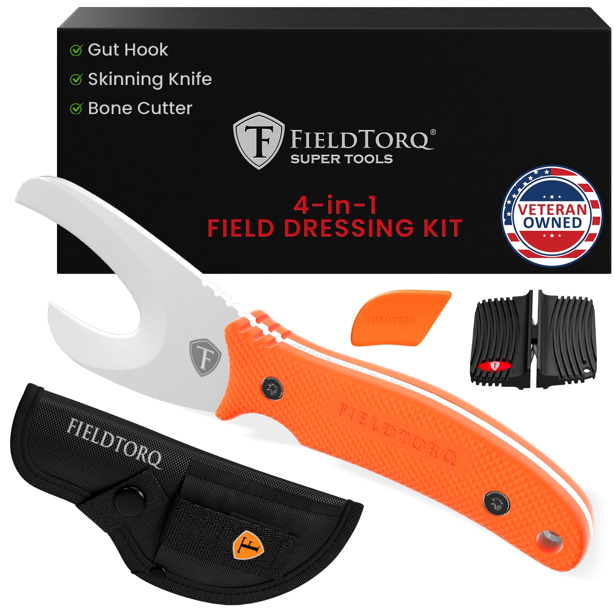FieldTorq Knives Personal Hunting Utility Multi Function Knife Set - 4 ...