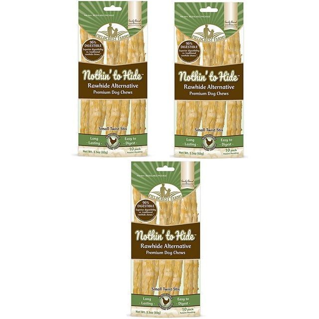 Fieldcrest Farms Beef Twist Stix for Dogs - 3 Pack (30 Sticks), Rawhide ...