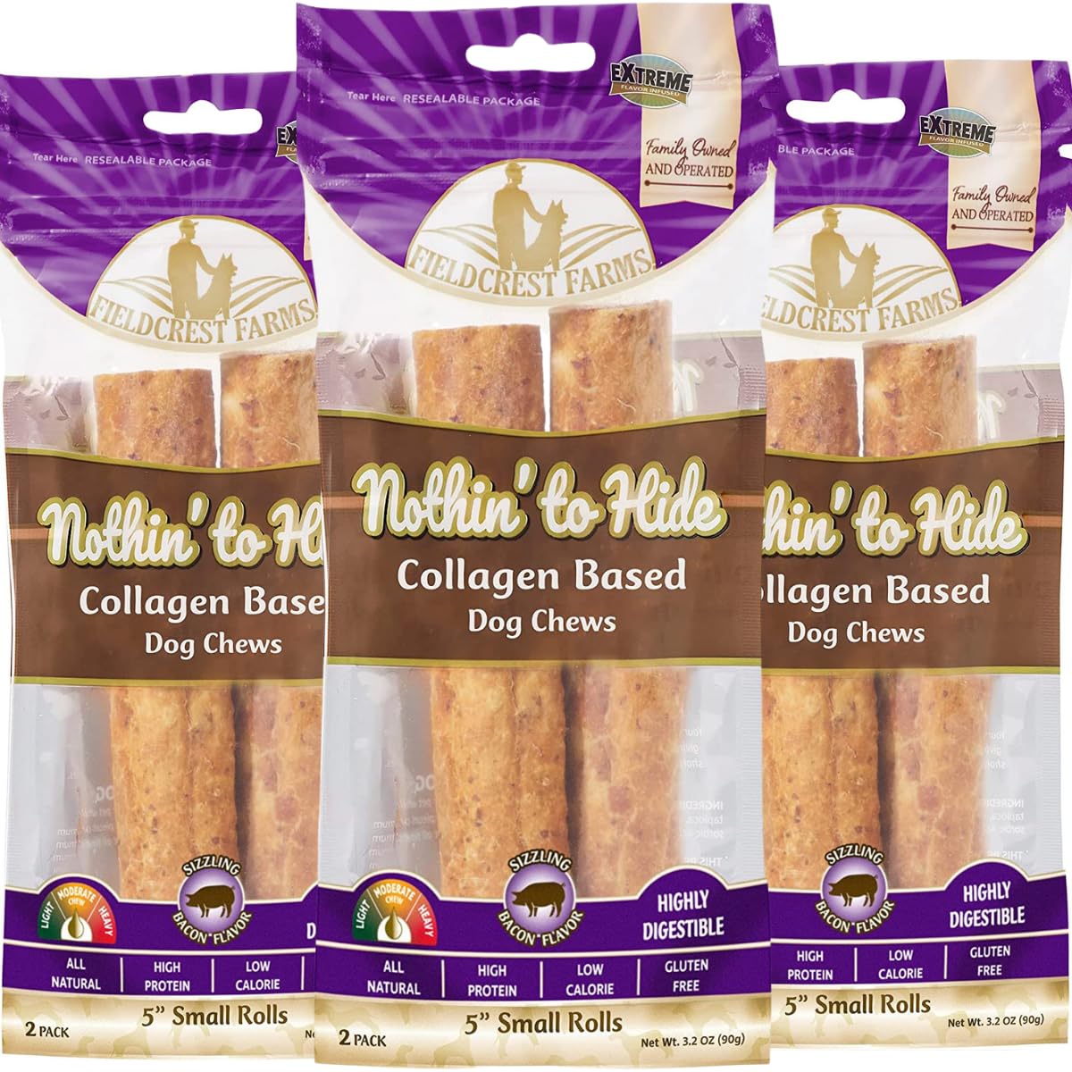 Fieldcrest Farms Nothing to STF9 Hide Natural Rawhide Alternative 5 ...