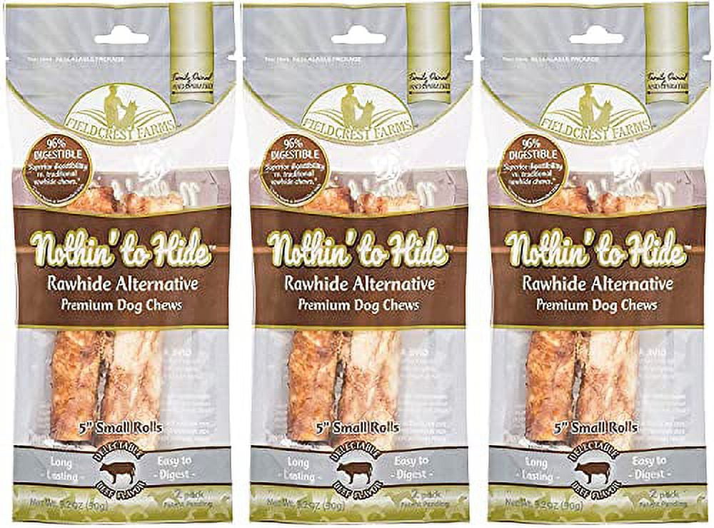 Fieldcrest Farms Nothin' to Hide Beef Grain Free Chews For Dogs 5 in. 2 ...