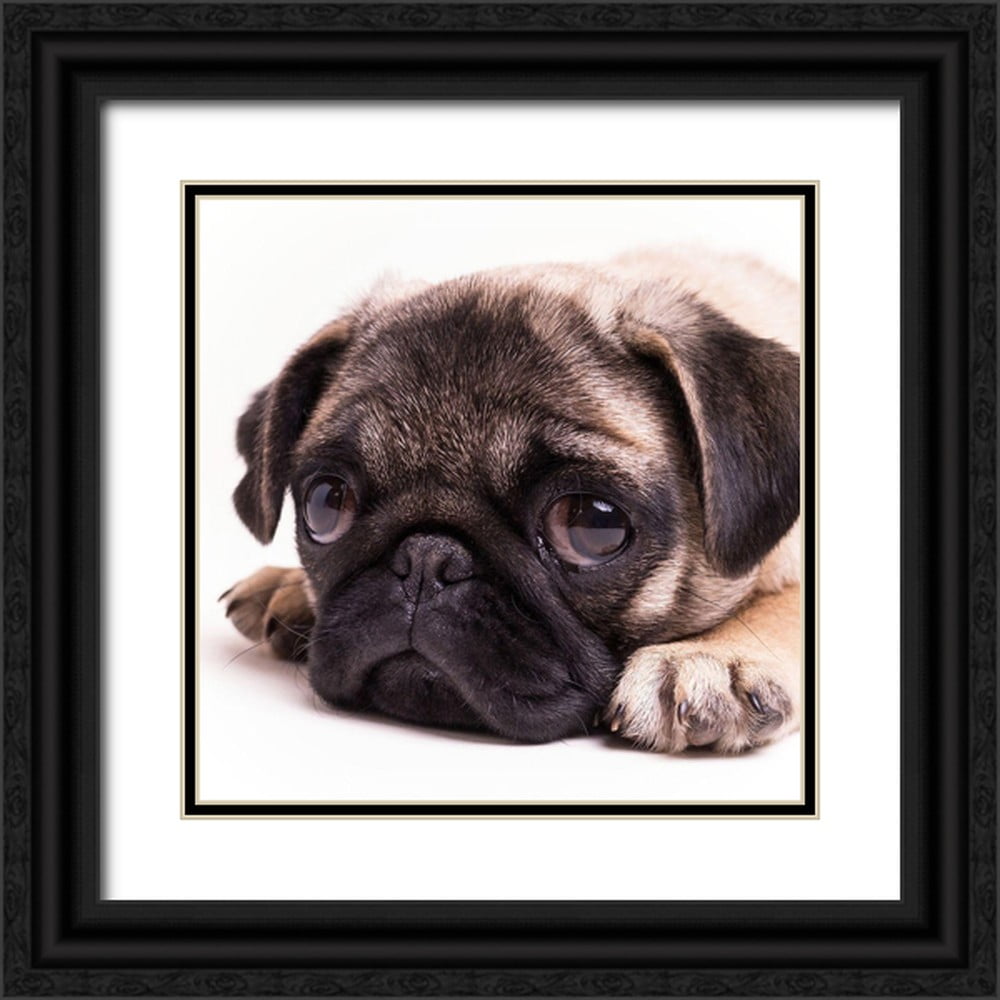 Fielding, Edward M. 26x26 Black Ornate Wood Framed with Double Matting ...
