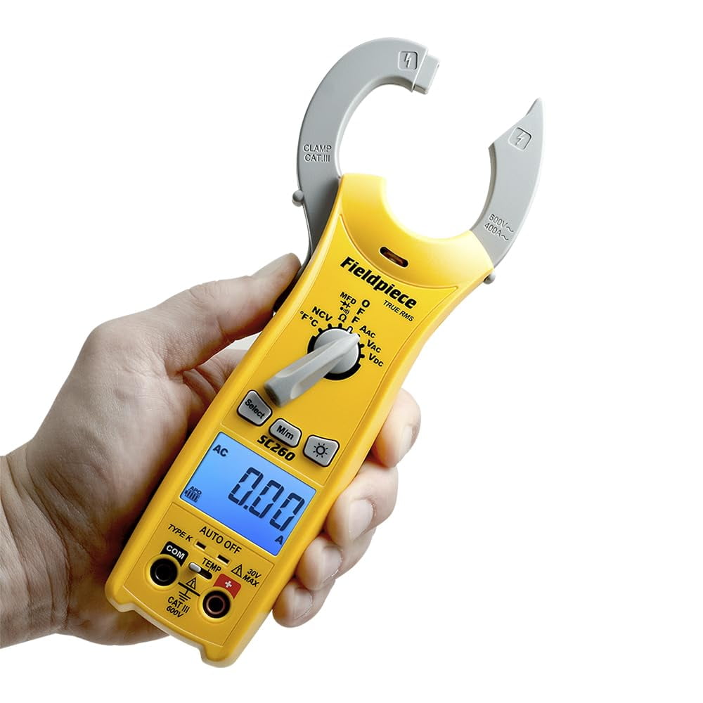 Fieldpiece Compact HVACR Clamp Multimeter SC260 – True RMS Clamp Meter ...