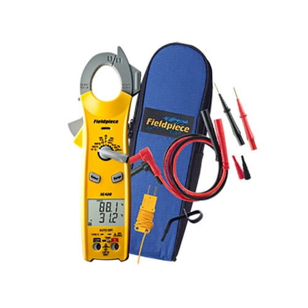 Fieldpiece SC420 Essential Clamp Meter with Dual Display, Temperature ...