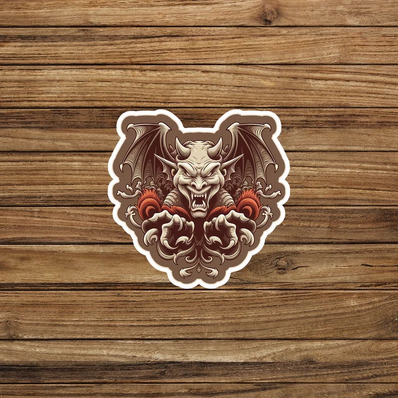 Fierce Dragon Sticker - Mythical Fantasy Beast Decal For Laptops ...