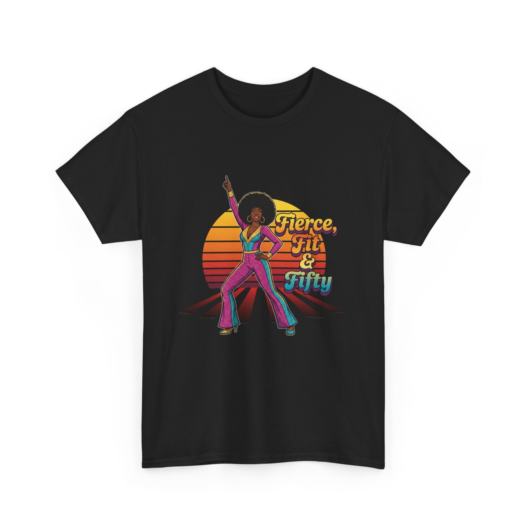 Fierce Fit Fifty 50th Birthday Groovy 70s Disco Dance Party Apparel for ...