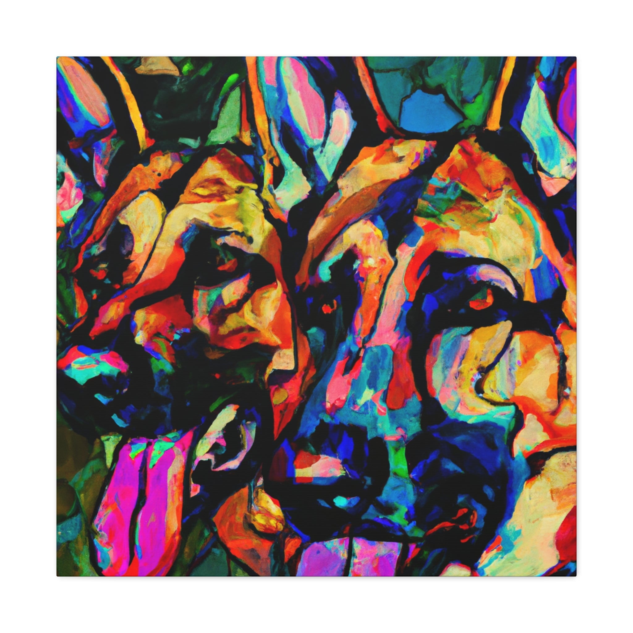 "Fierce German Shepherd Portrait" - Canvas - Walmart.com