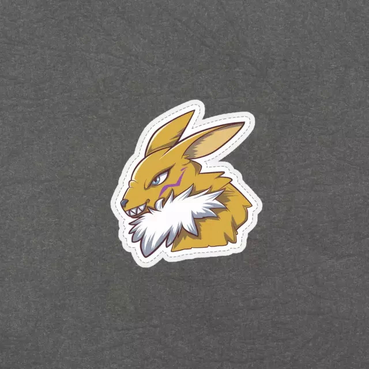 Fierce Jolteon Pokemon Anime Vinyl Sticker - Laptop, Water Bottle ...