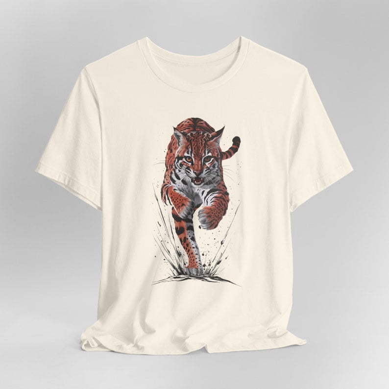 Fierce Ocelot T-shirt – Graphic Animal Tee for Men and Women – Soft ...