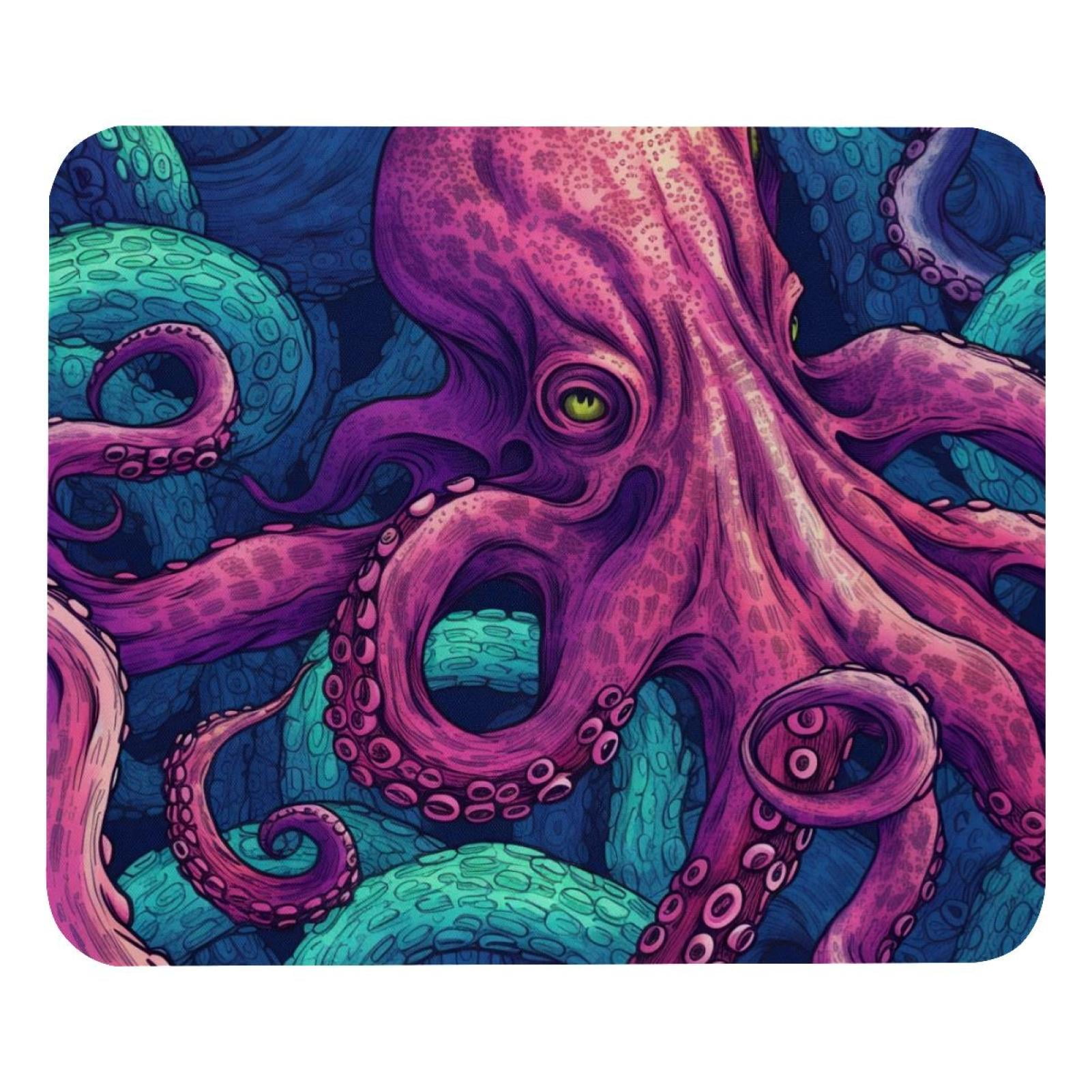 Fierce Octopus Mousepad, Non-Slip Mouse Pad, Office Desk Mat, Jiaji ...