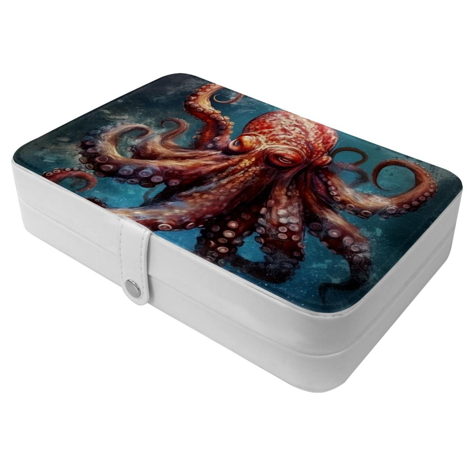 Fierce Octopus Travel Jewelry Box - Compact and Portable - Ideal ...