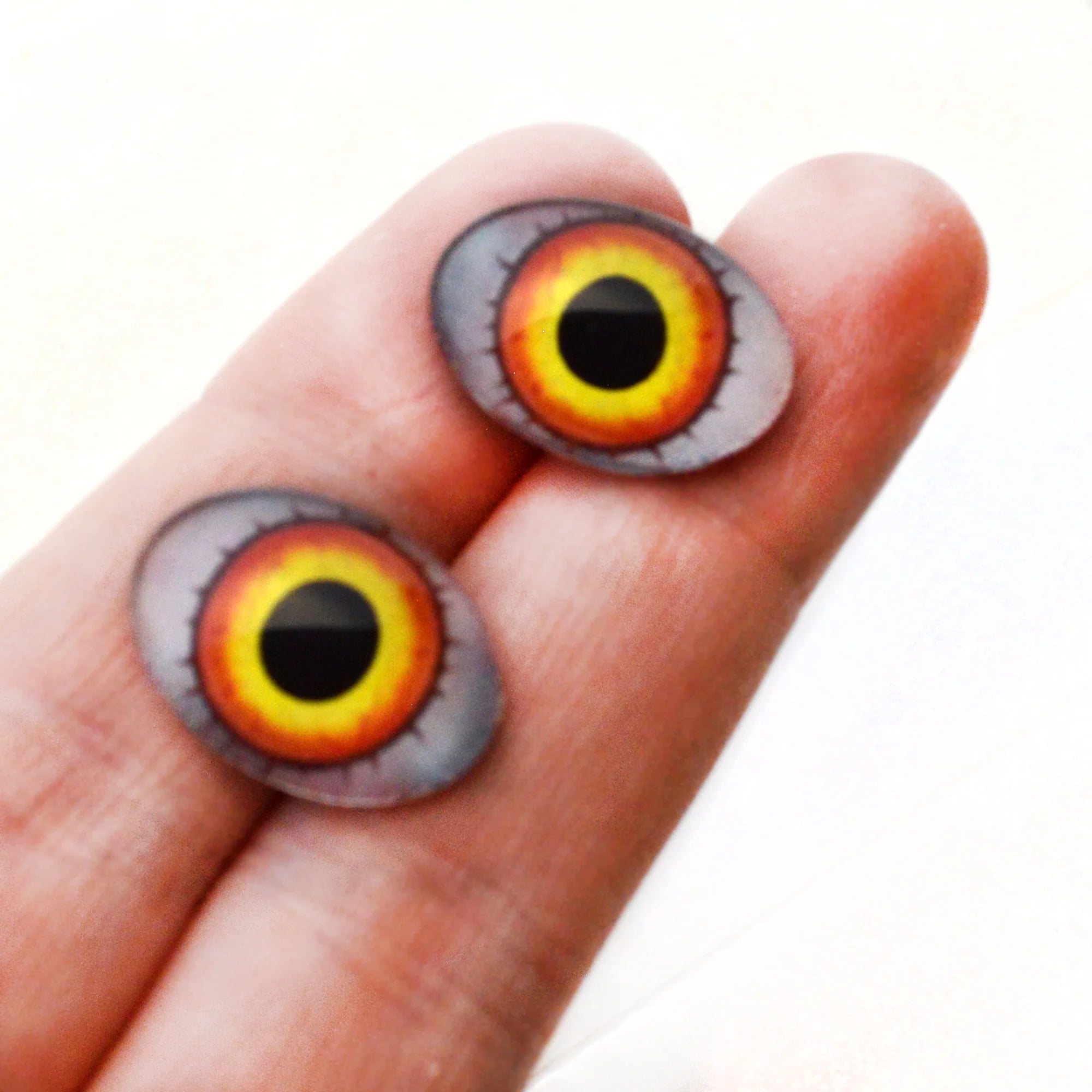 Fierce Orange and Yellow Space Assassin Oval Glass Eyes - Walmart.com