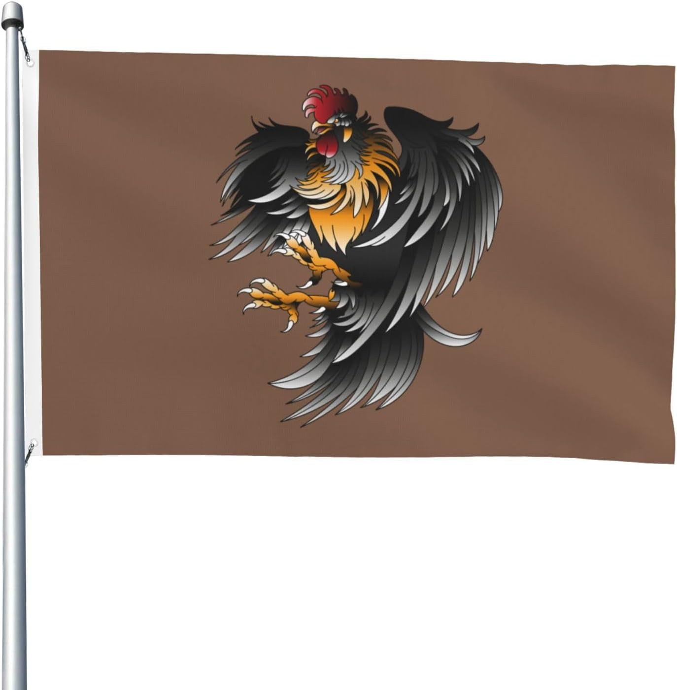 Fierce Rooster Flag 4x6 Ft Double Sided Outdoor Decorative Flags Durable Home Patio Banner Flags ...