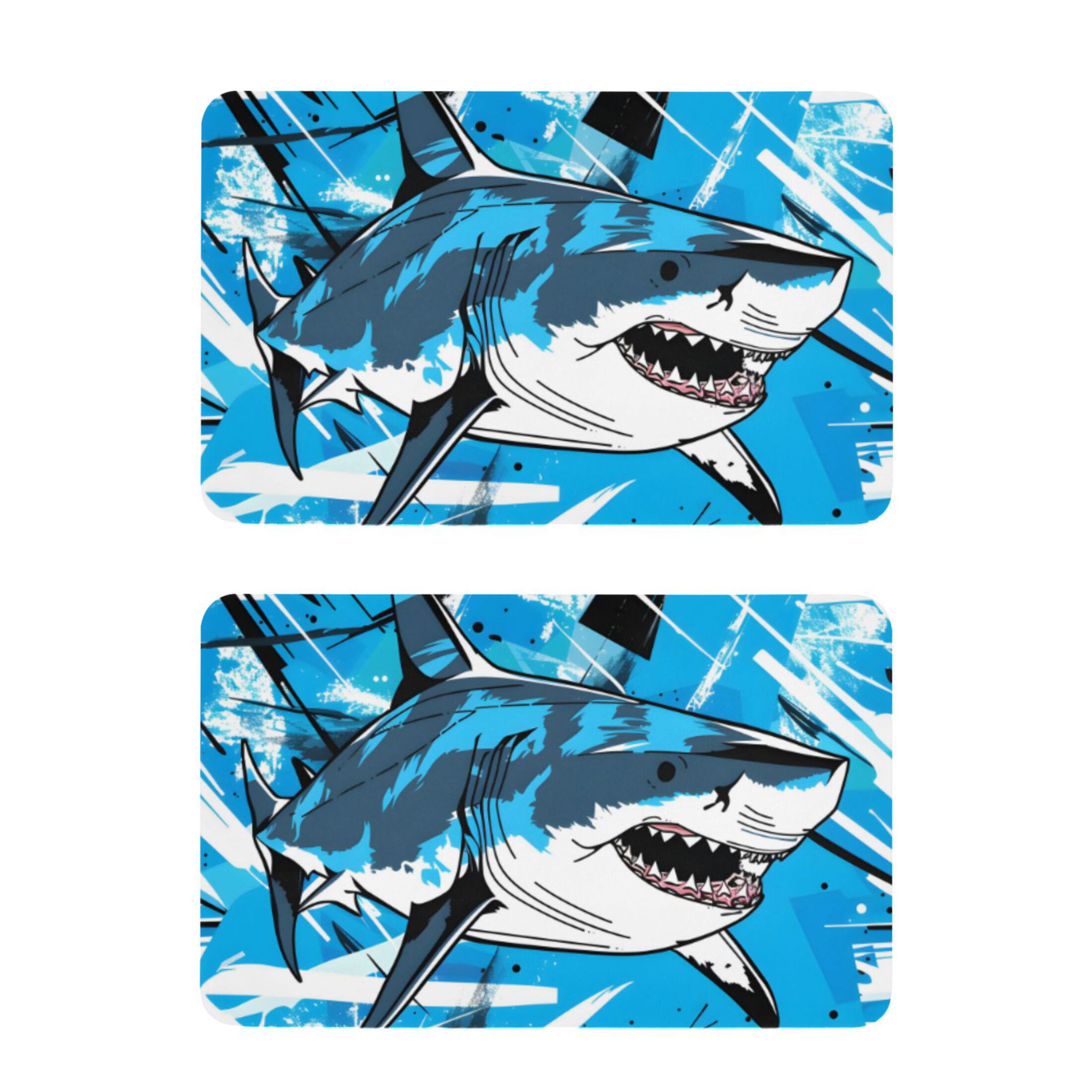 Fierce Shark Refrigerator Magnet Stickers Square Fridge Magnetic for ...