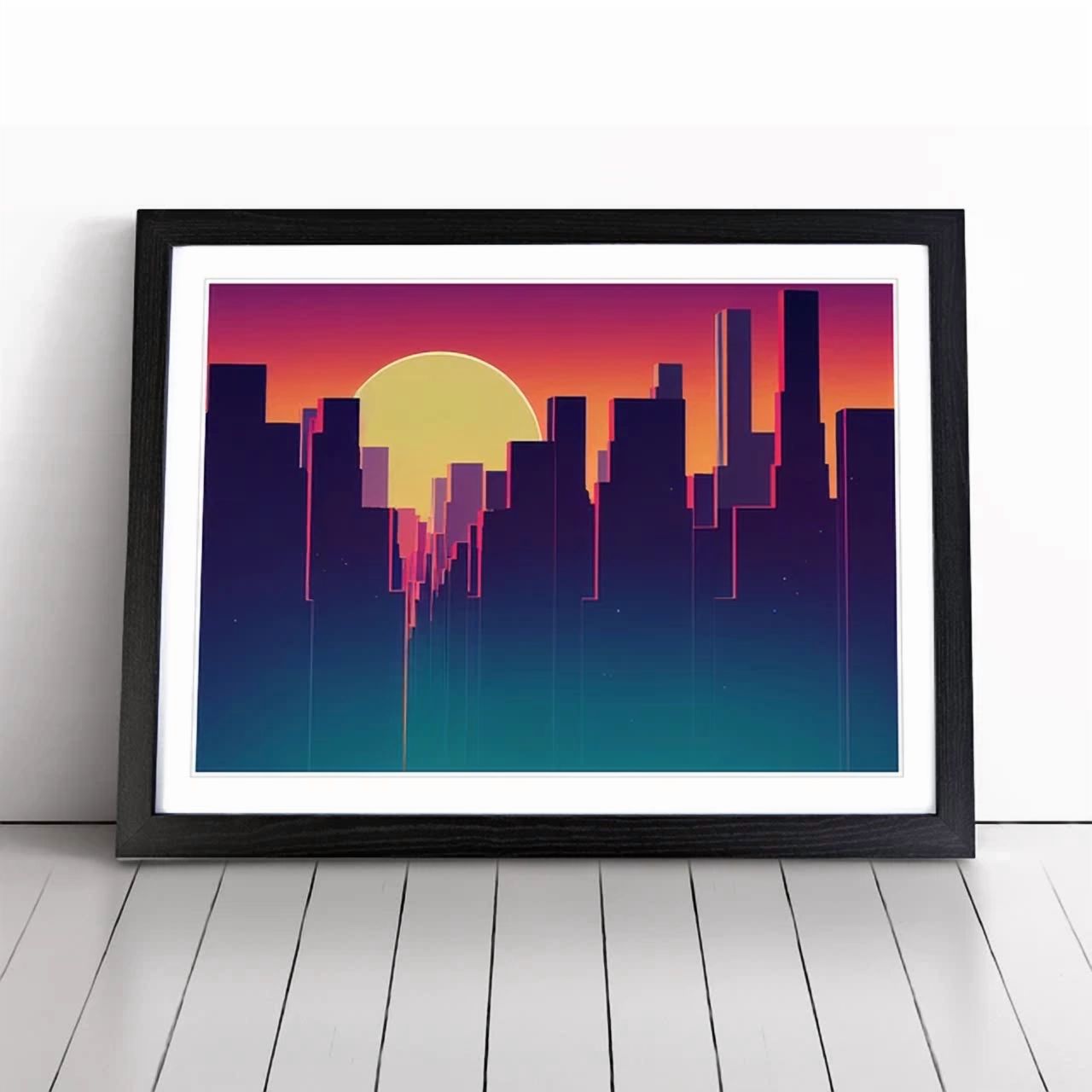 Fierce Skyscraper Skyline Wall Art Print Poster Art Home Decor Vintage ...