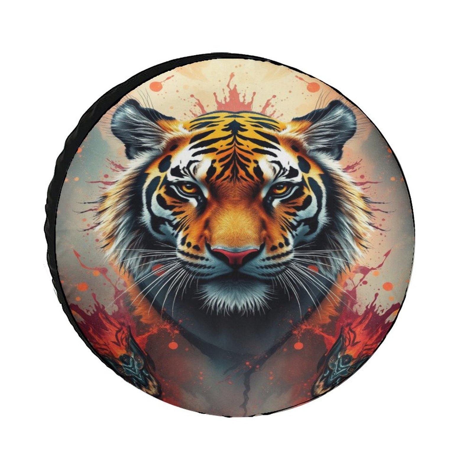 Fierce Tiger Abstract Vibrant Artwork Intense Gaze Spare Tire Cover ...