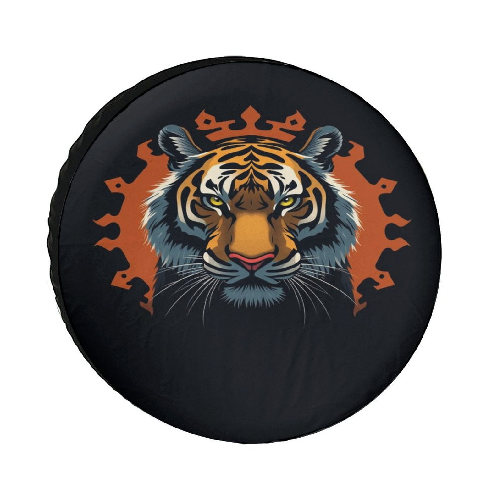 Fierce Tiger Blazing Design Art Spare Tire Cover Dust-Proof Wheel Tire ...