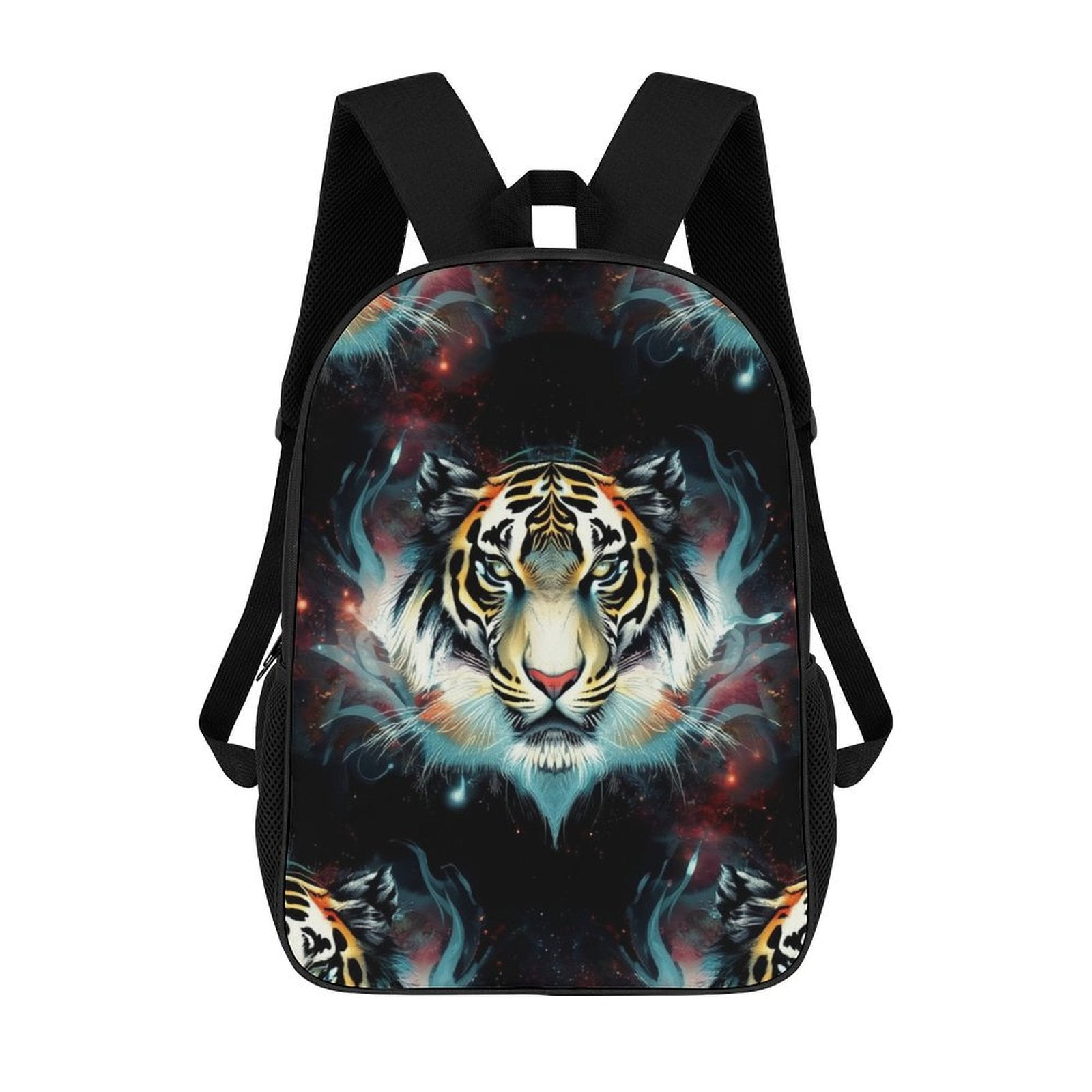 Fierce Tiger Cosmic Art Seamless Pattern Backpacks For Teenagers ...
