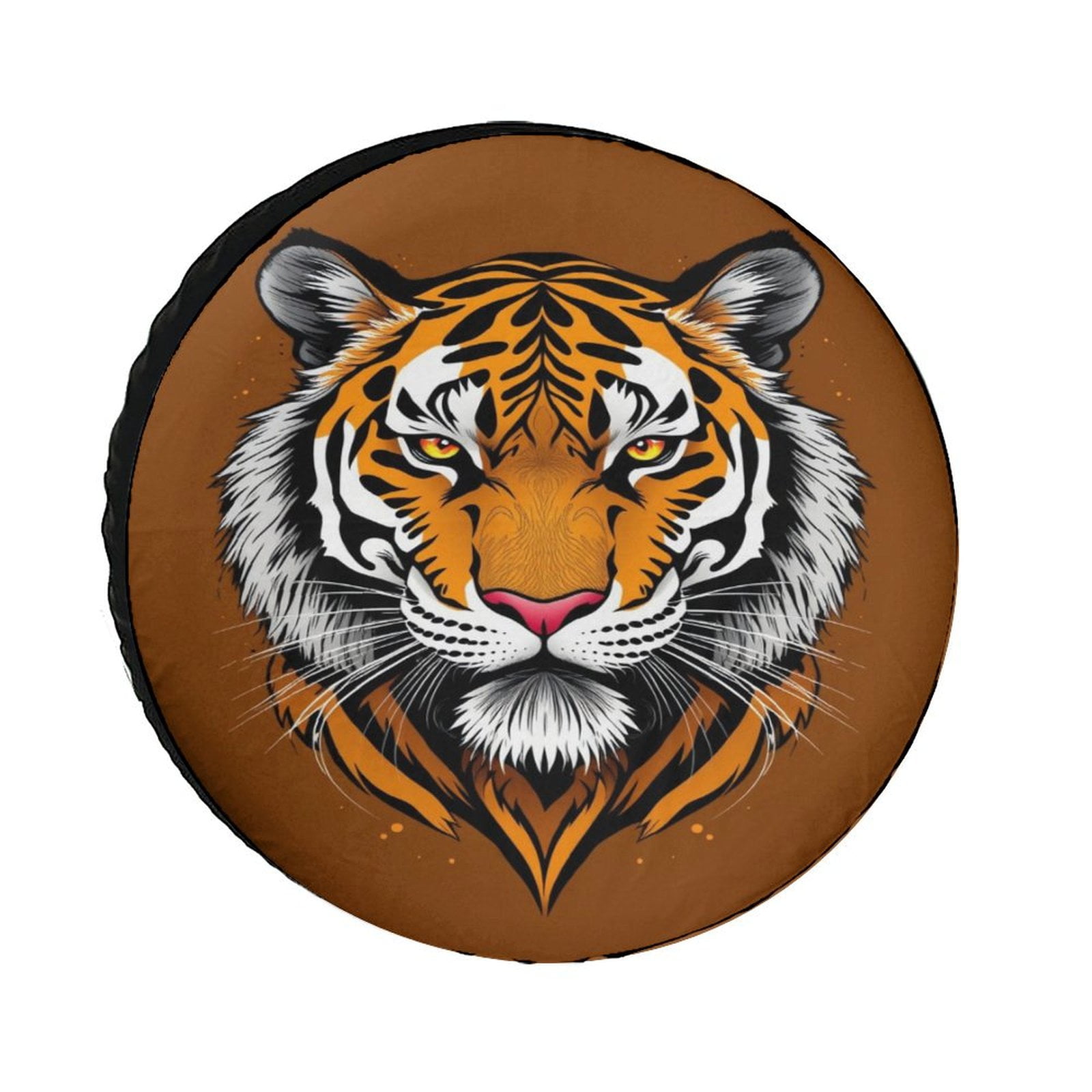 Fierce Tiger Head Portrait Art Spare Tire Cover Weatherproof Wheel ...