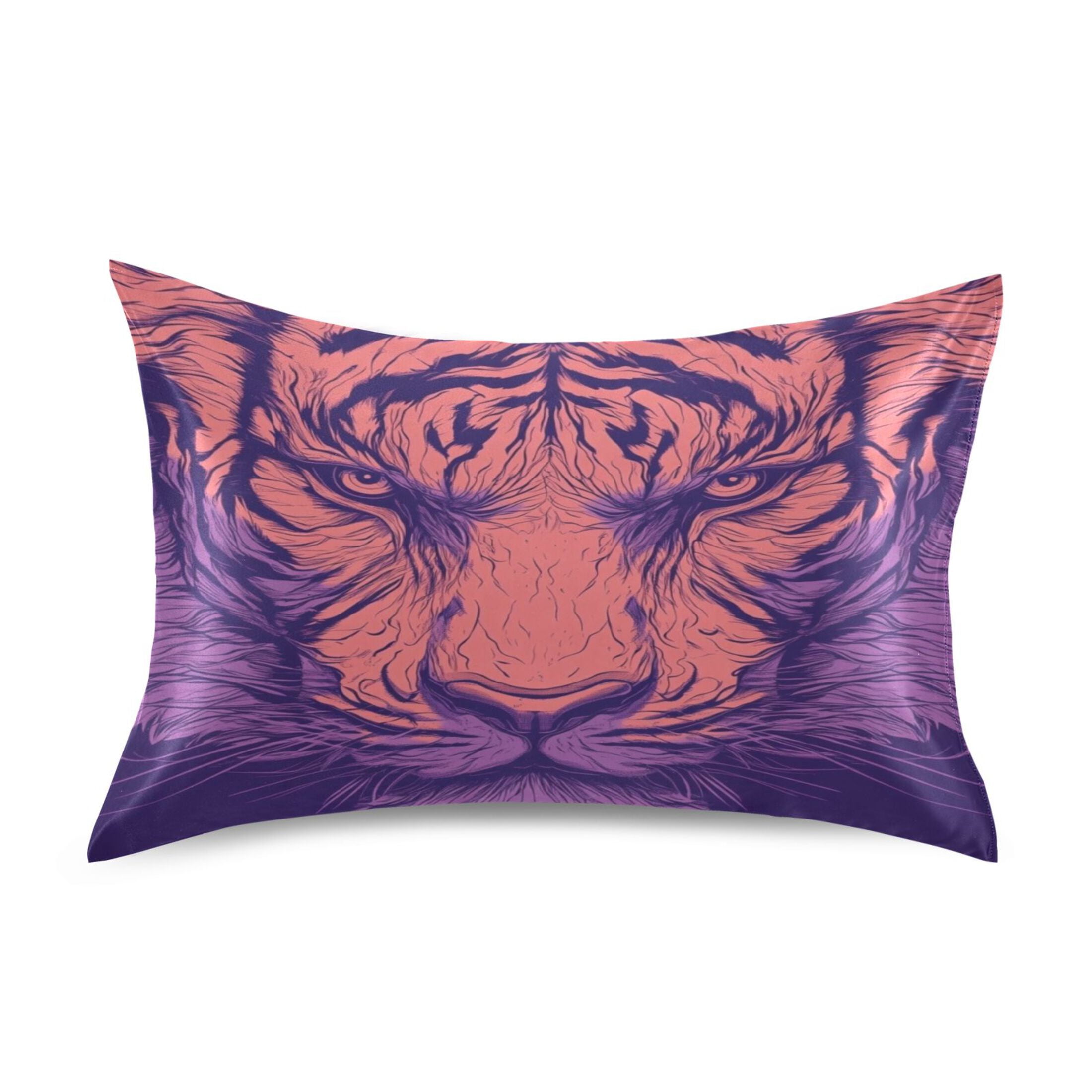 Fierce Tiger Pillowcase King Size Luxury Silky Soft Wrinkle Resistant ...