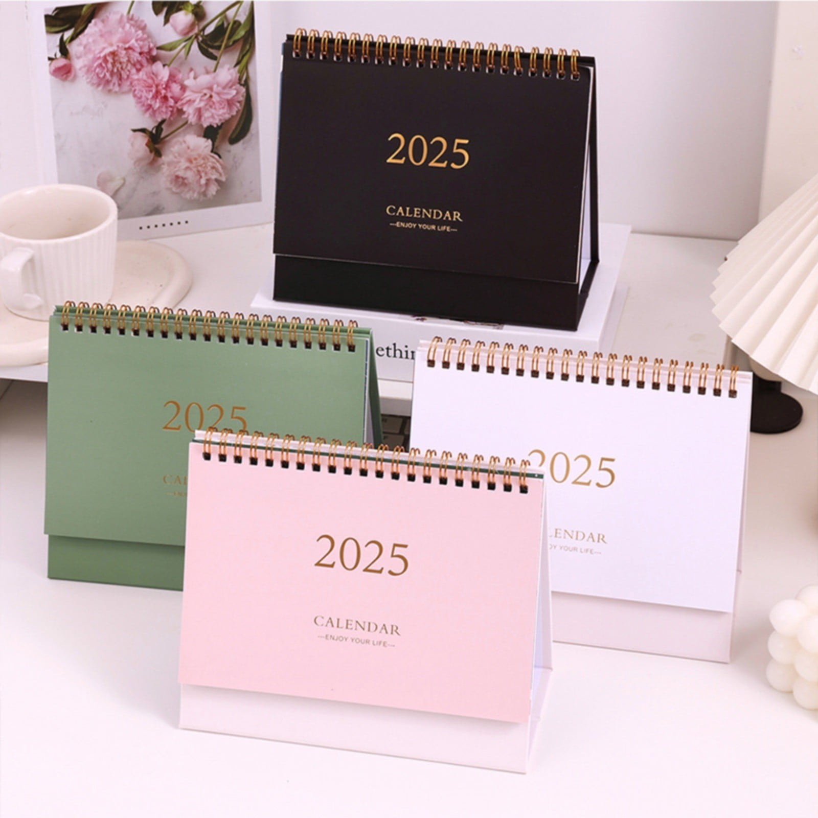 Fieroe Home Decor Clearance Sale, 2025 Simple Desk Calendar Black, 2025 ...