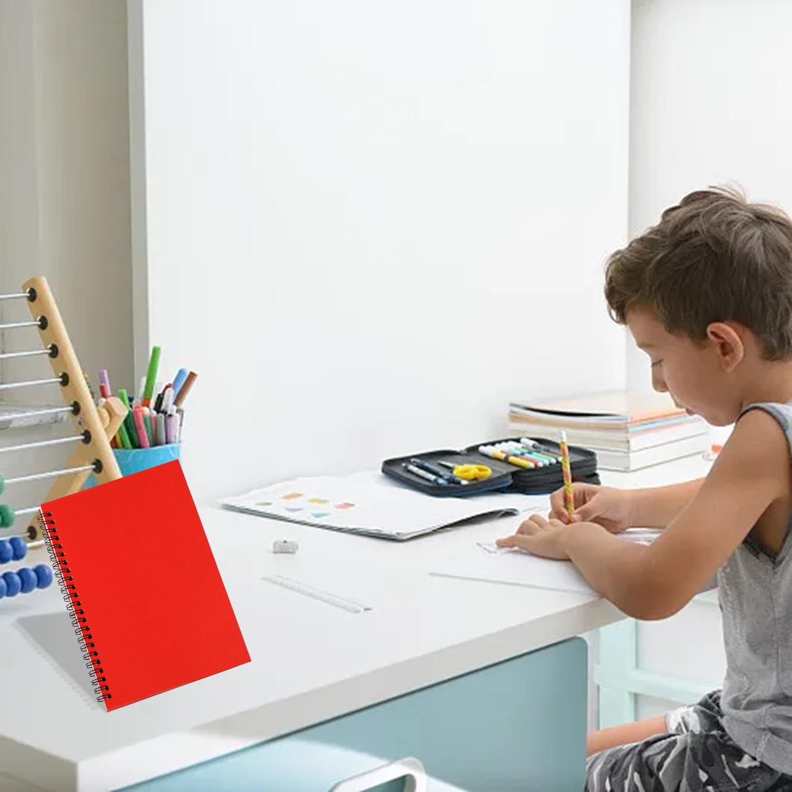 Fieroe Notebook, B5 Coil Notebook, Students Ruled Notebook A5 1Pack Lined Travel Writing ...