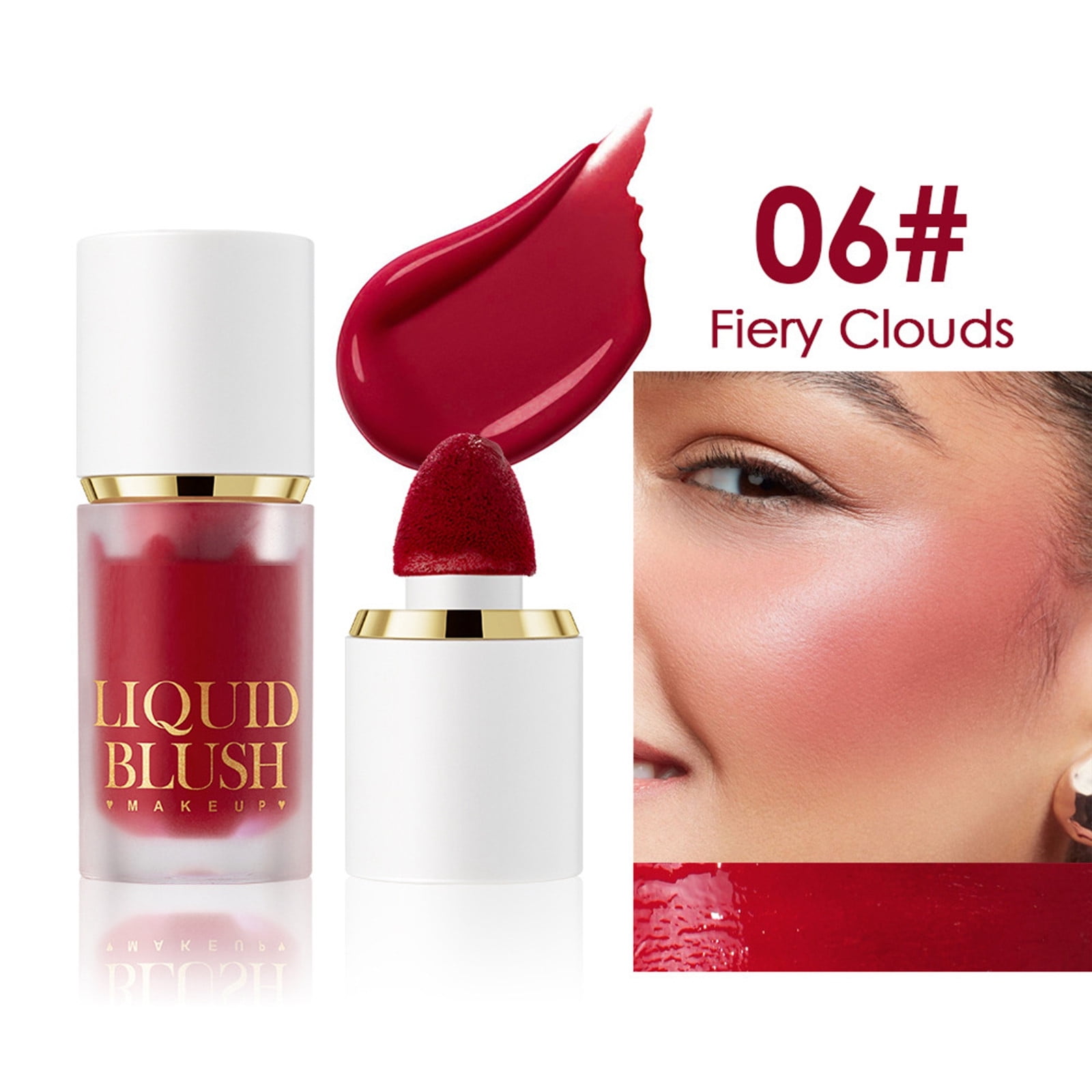 Fiery Cluods Liquid Blush, Natural Cream Blush Stick for Cheeks, Silky ...