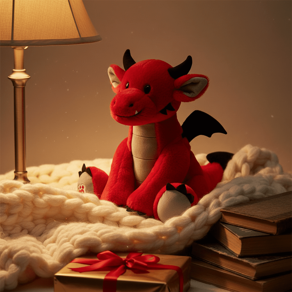 Fiery Dragon Plush - 33" Jumbo Soft Red Flying Dinosaur Stuffed Animal ...