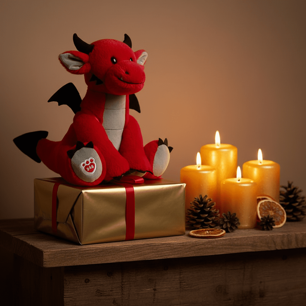 Fiery Dragon Plush - 33" Jumbo Soft Red Flying Dinosaur Stuffed Animal ...