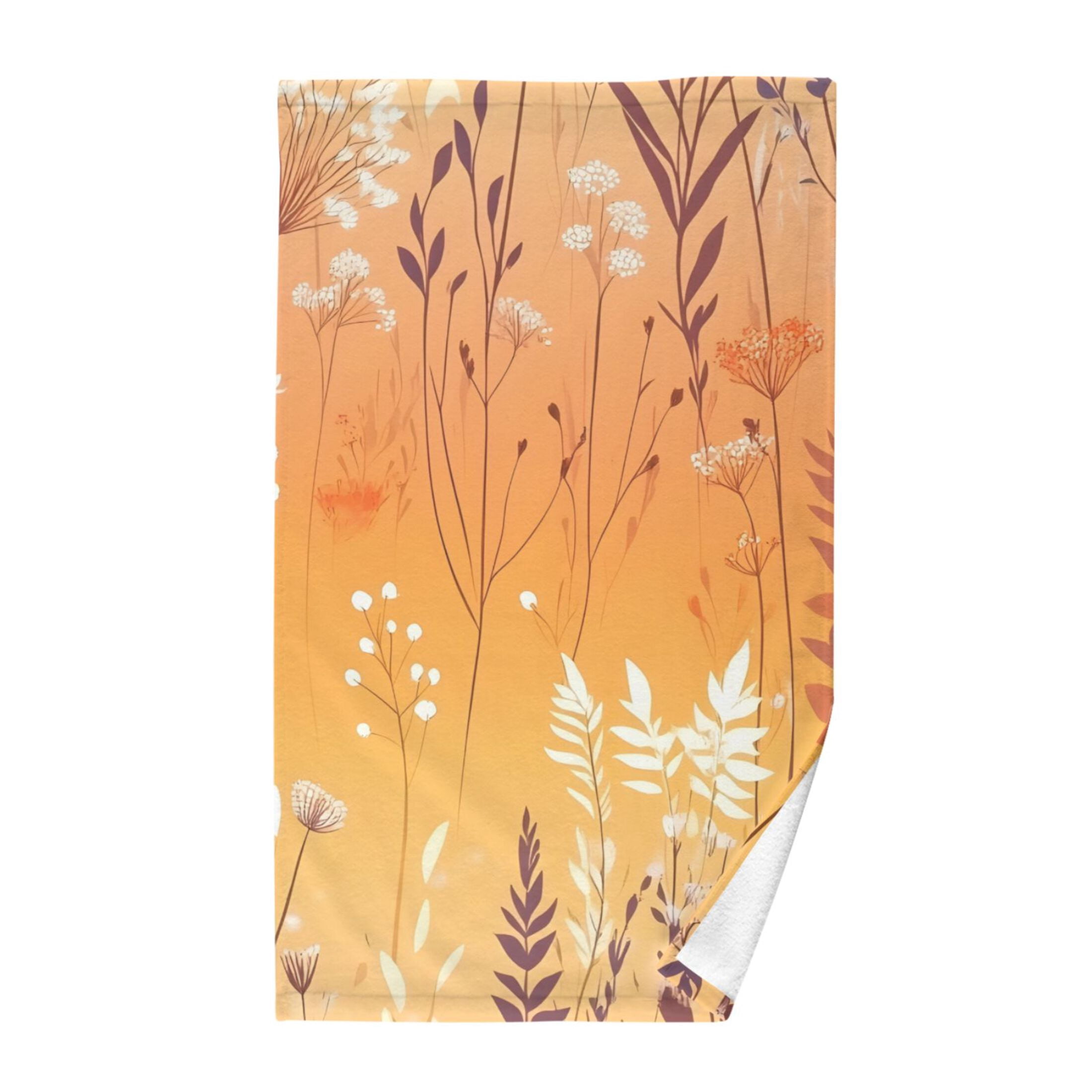 Fiery Floral Delight Bath Towel 100% Cotton Soft Thick High Absorbency ...