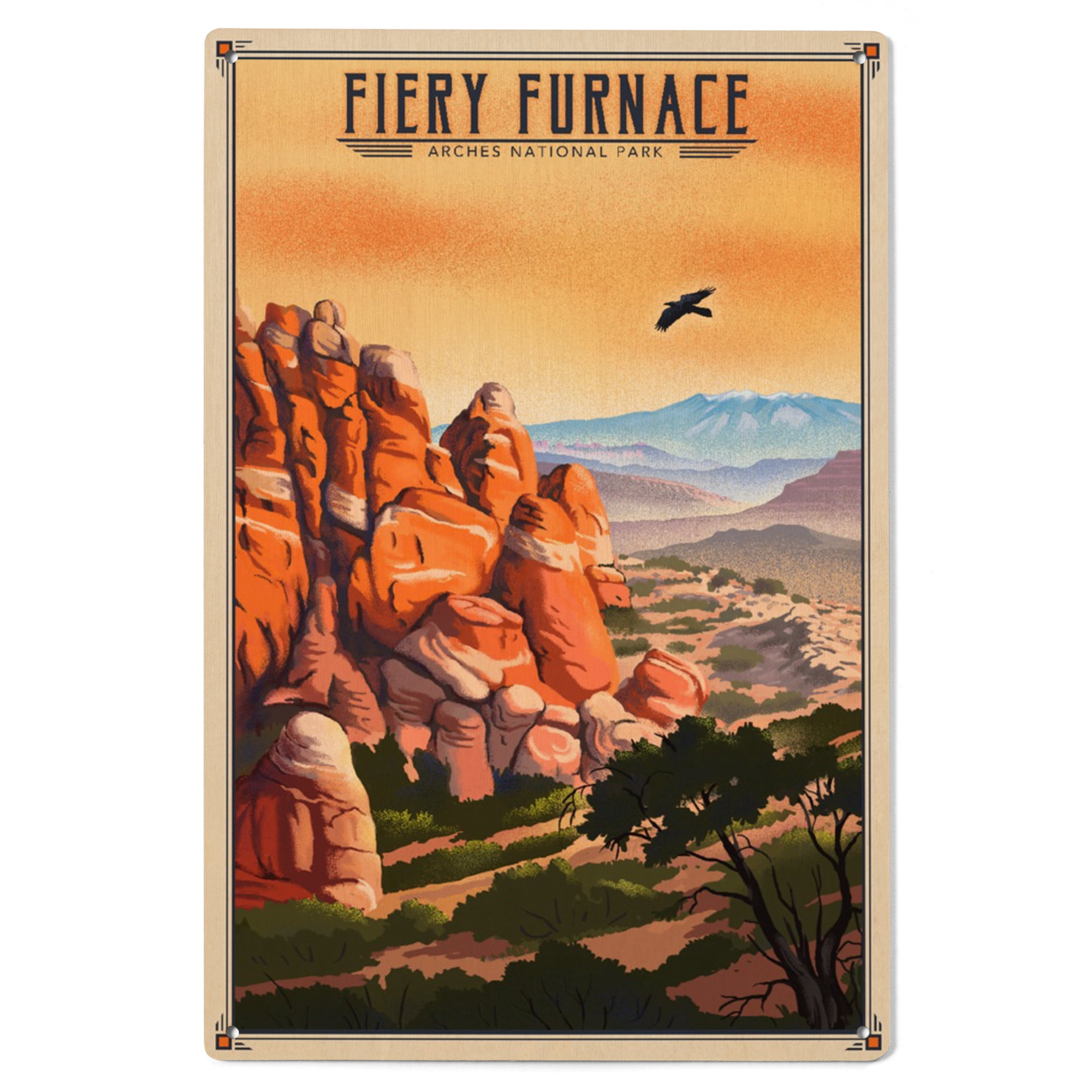 Fiery Furnace, Arches National Park, Lithograph National Park Series ...