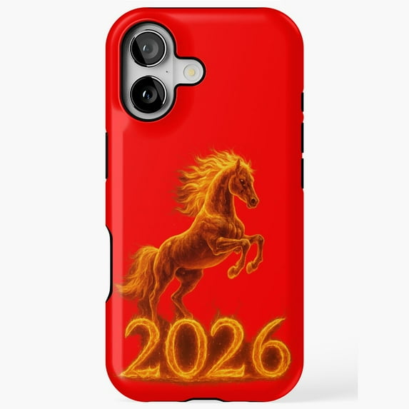 Fiery Horse 2026 Ultra Flame Art Phone Case with iPhone 17 to 11 Pro ...