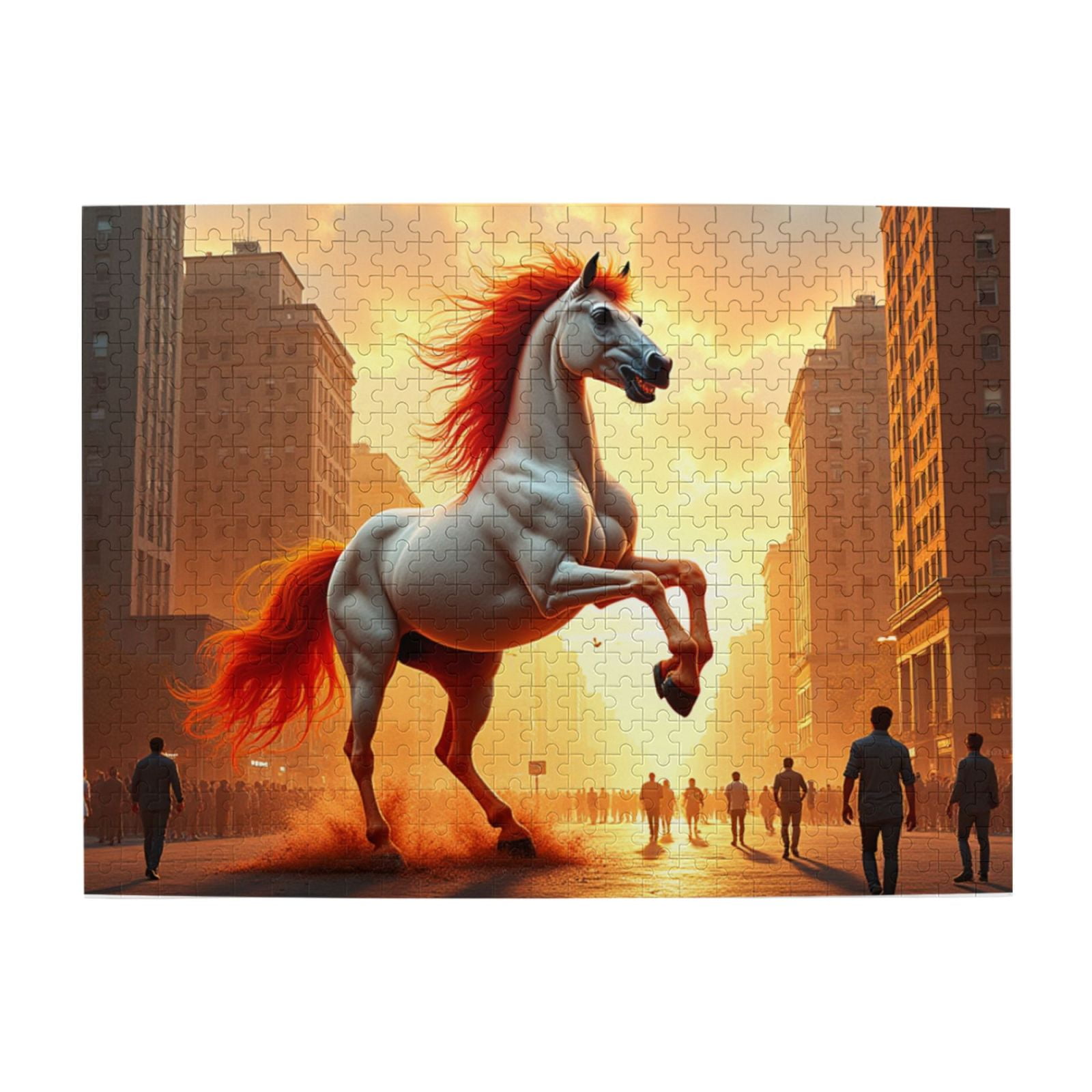 Fiery Horse 500 Piece Adult Jigsaw Puzzle Challenging & Fun Brain ...