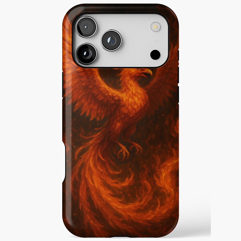 Fiery Phoenix Rising Mythical Bird iPhone Case 17 11 12 13 14 15 16 Pro ...