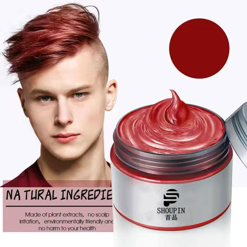 Fiery Red 100ml Hair Mud Disposable Plant Colored Hair Mud Pure Self ...
