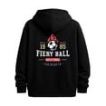 Fiery Soccer Ball funny hoodies for men hooded sweatshirt black Warm ...