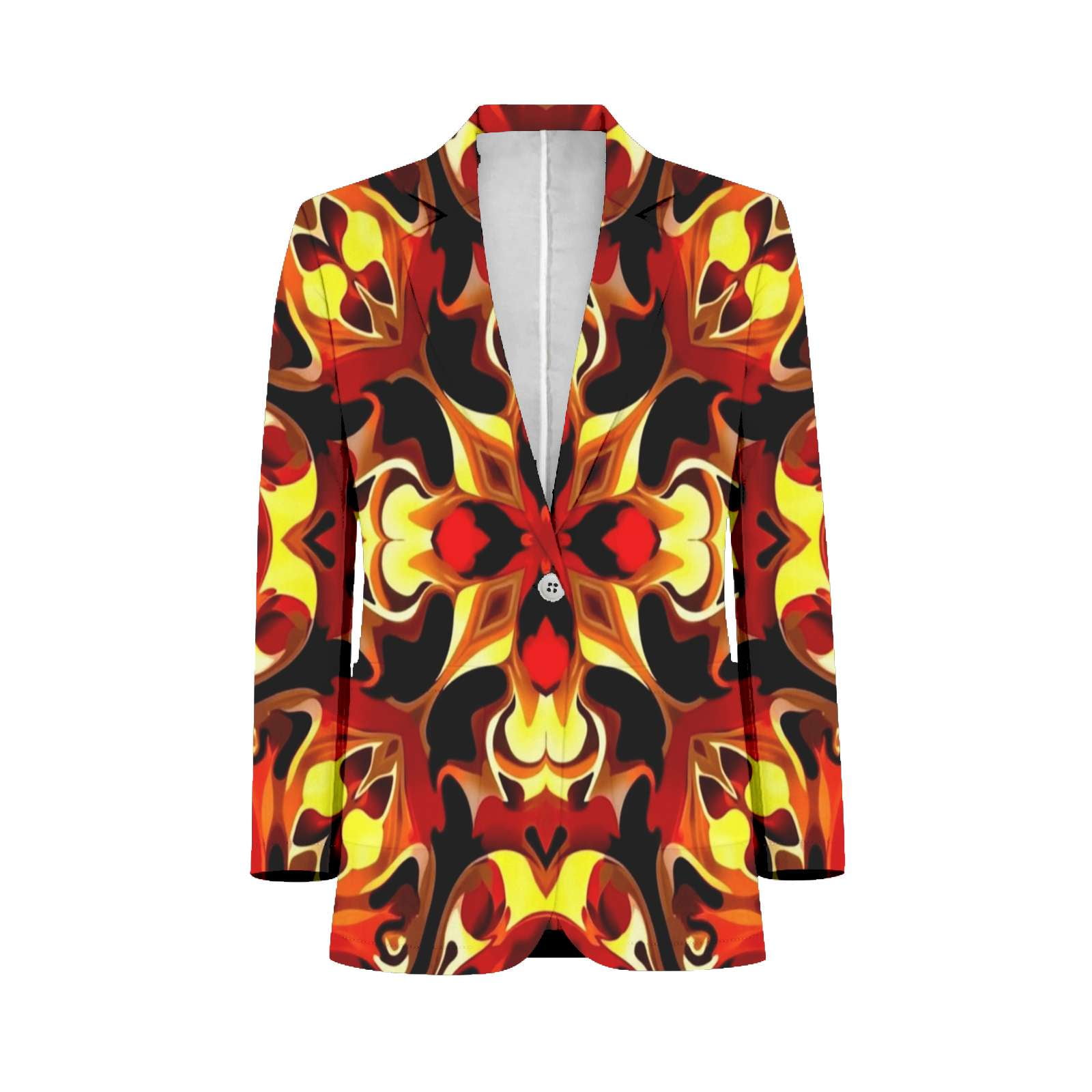 Fiery, Symmetrical, Colorful Abstract Design Customized Men's Suits ...