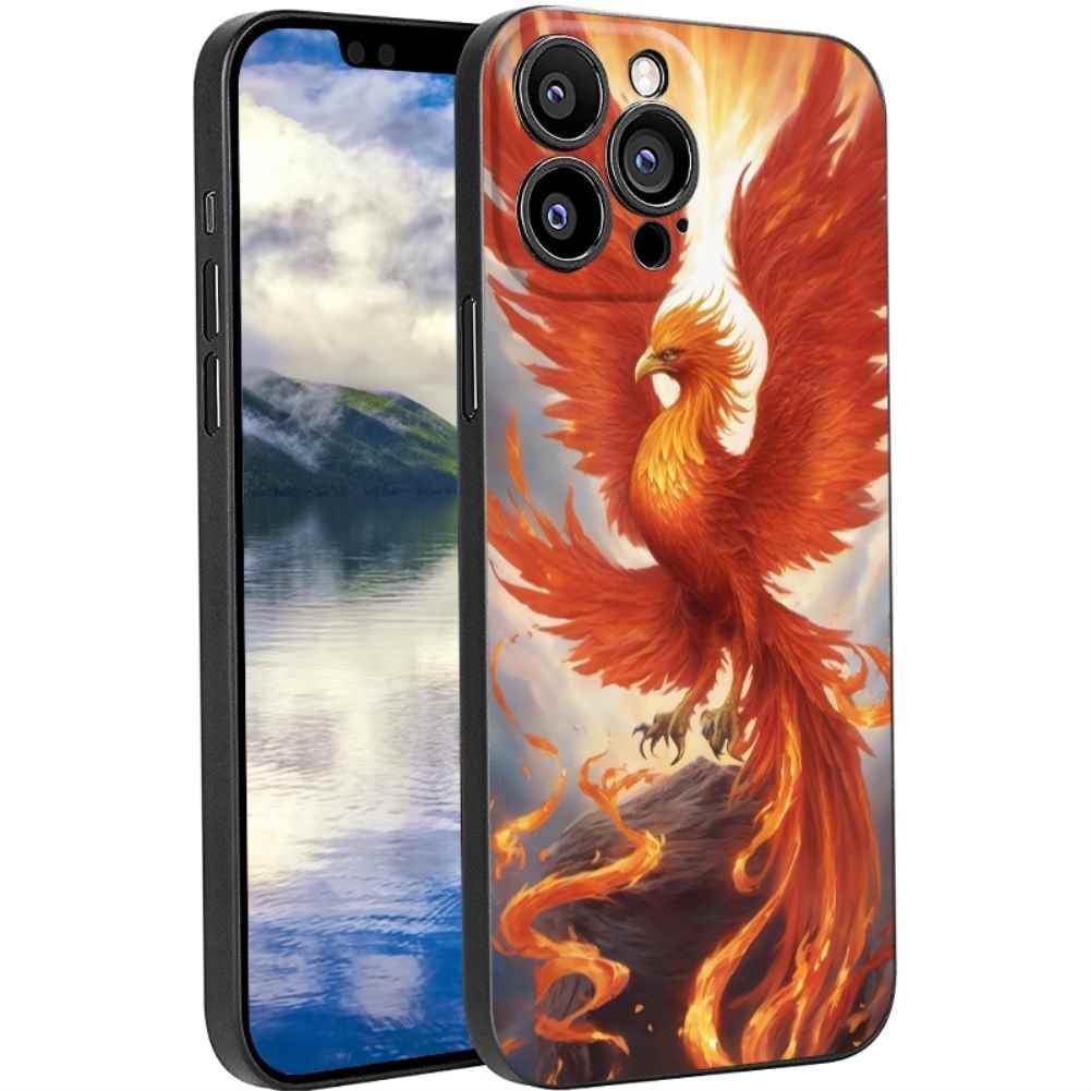 Fiery-phoenix-rebirth-1 phone case for iPhone 13 Pro Max for Women Men Gifts,Soft silicone Style ...