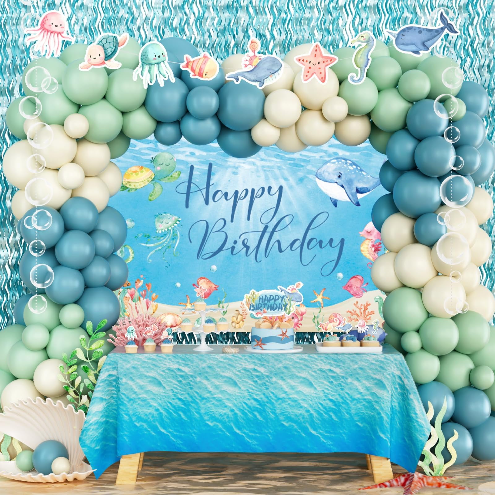 Fiesec Under The Sea STF9 Party Ocean Birthday Sea Animals Themed ...
