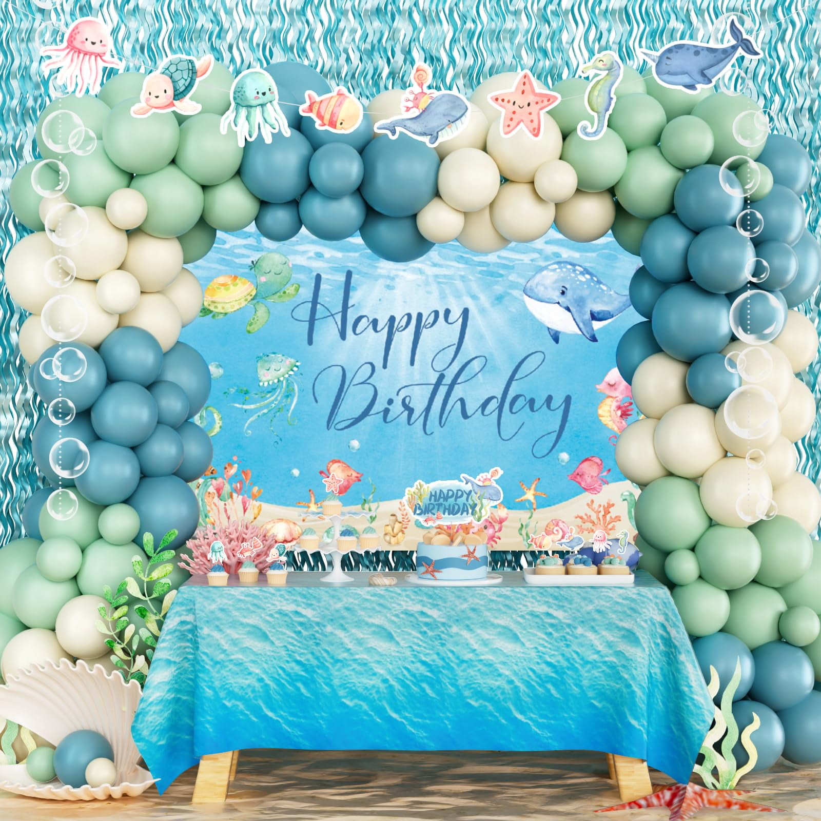 Fiesec Under The Sea Party Decorations, Ocean Themed Birthday Party ...
