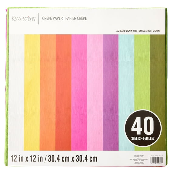 Fiesta 12" x 12" Crepe Paper by Recollections™ - 40 Sheets - Walmart.com