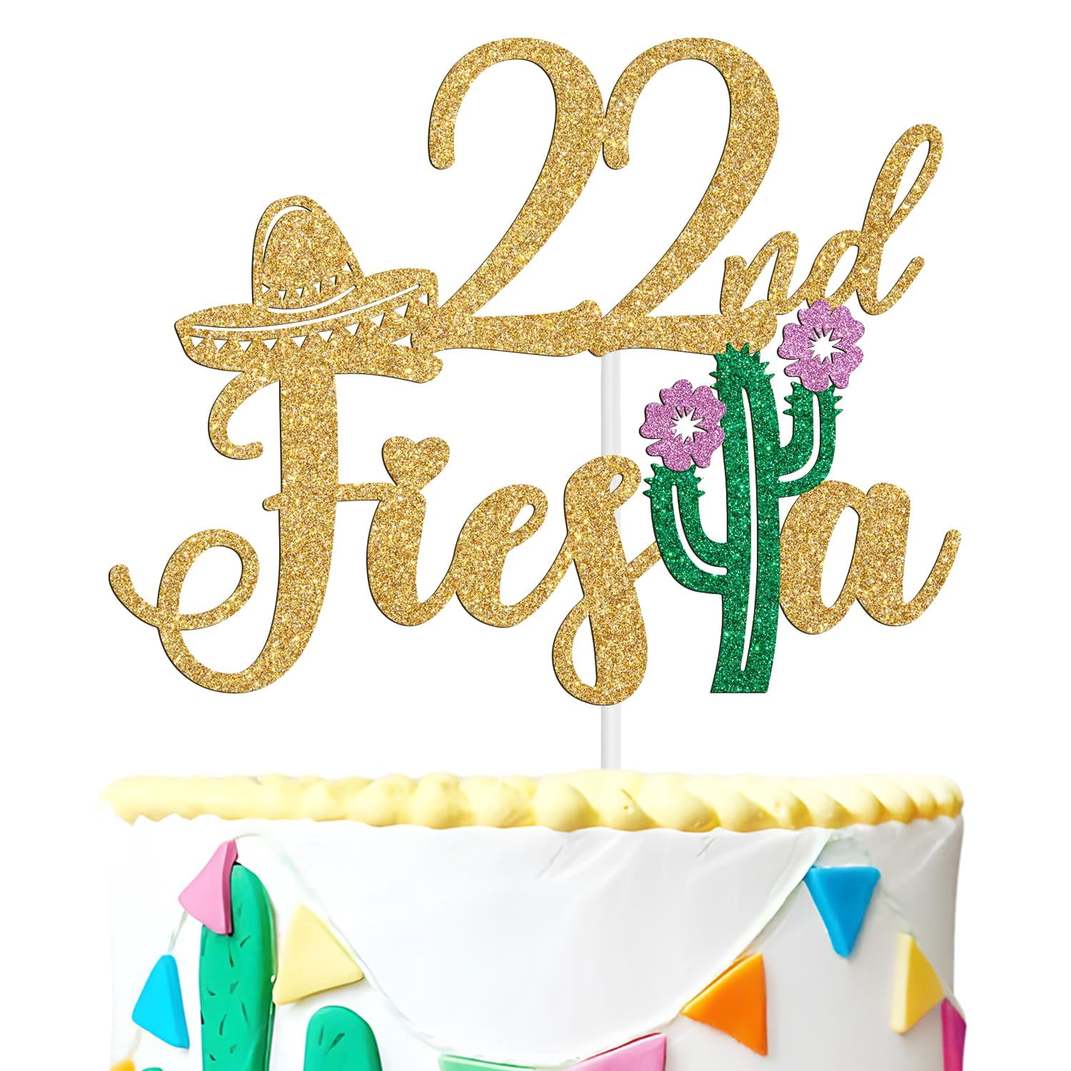 Fiesta 22nd CakeTRDN Topper, Bruh I'm 22/Taco Bout 22 Cake Decor ...