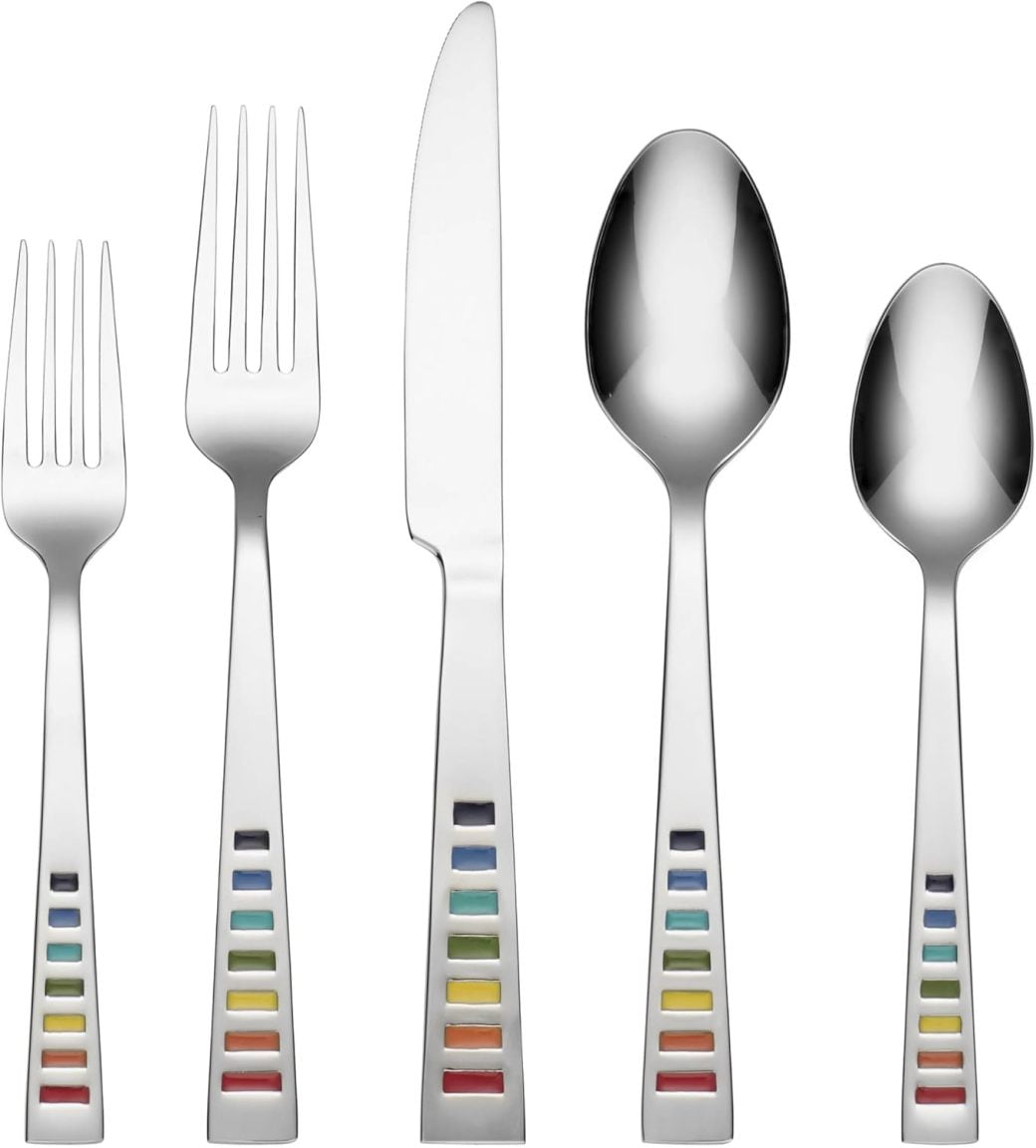 Fiesta - 641020R Fiesta Celebration 20-Piece Flatware Silverware Set ...