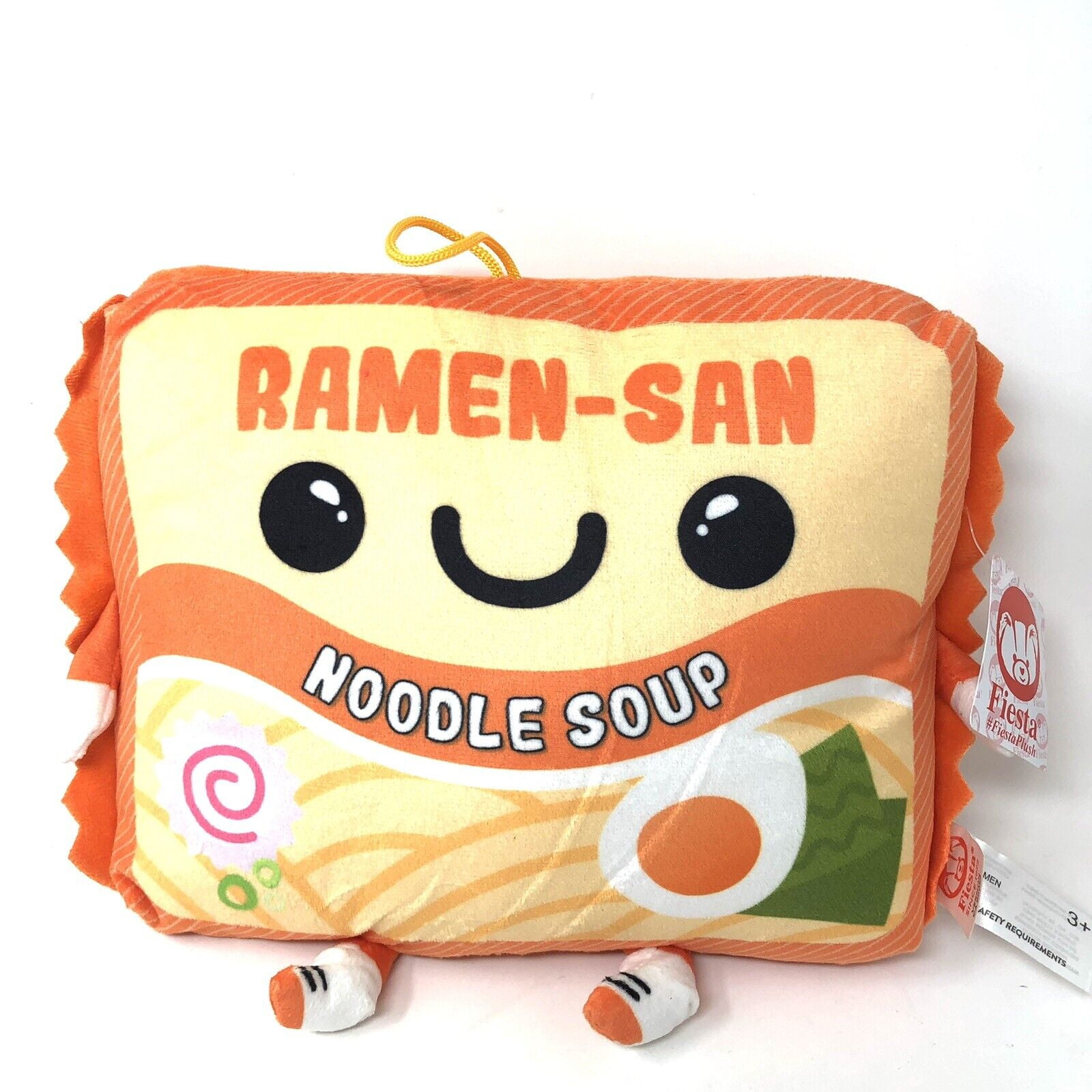 Ramen-San Noodle Soup Stuffed Toy, Orange Plush Pillow, 9 inch ...